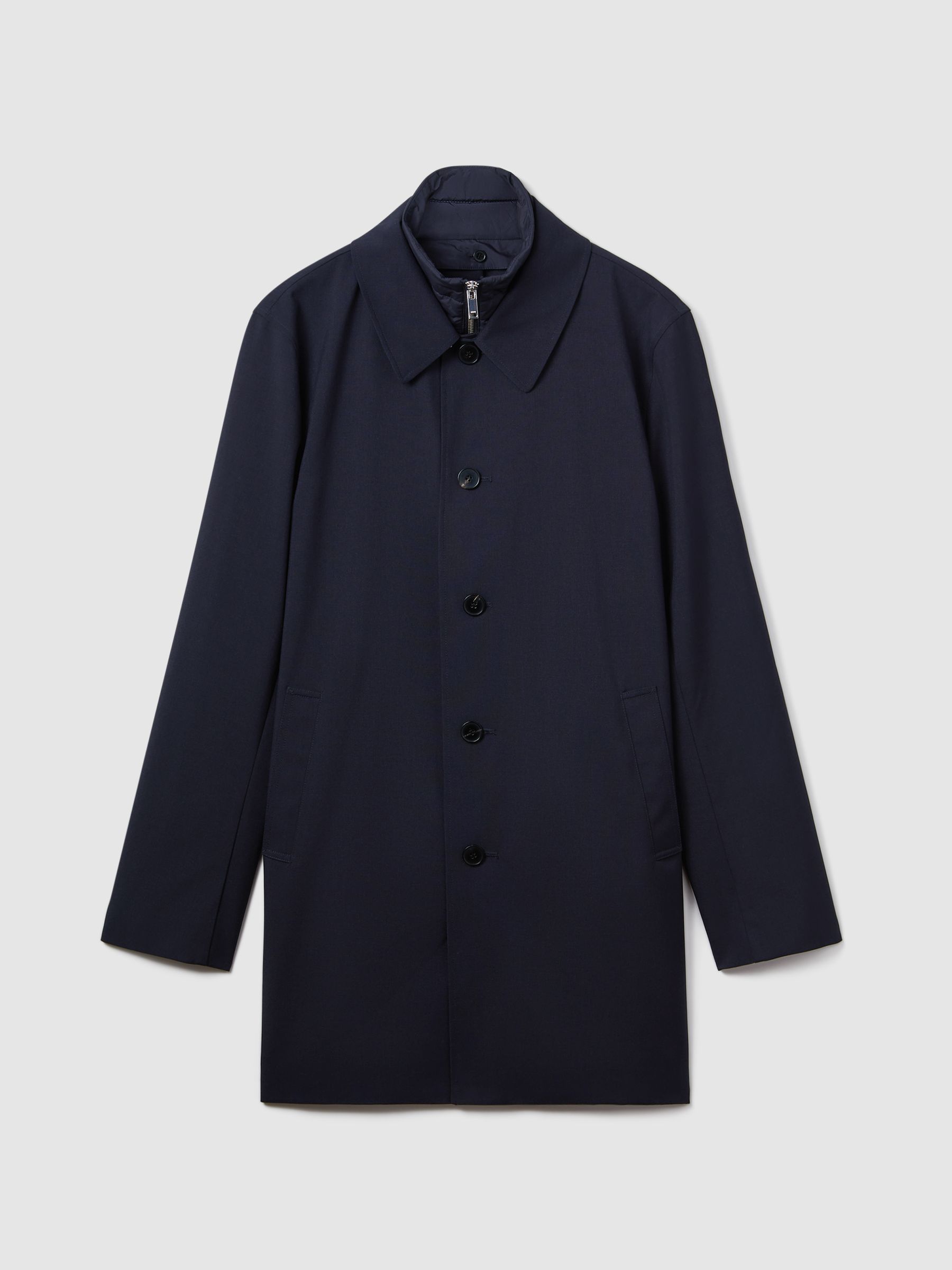 Buy Reiss Navy Perrin Jacket With Removable Funnel-Neck Insert from the ...