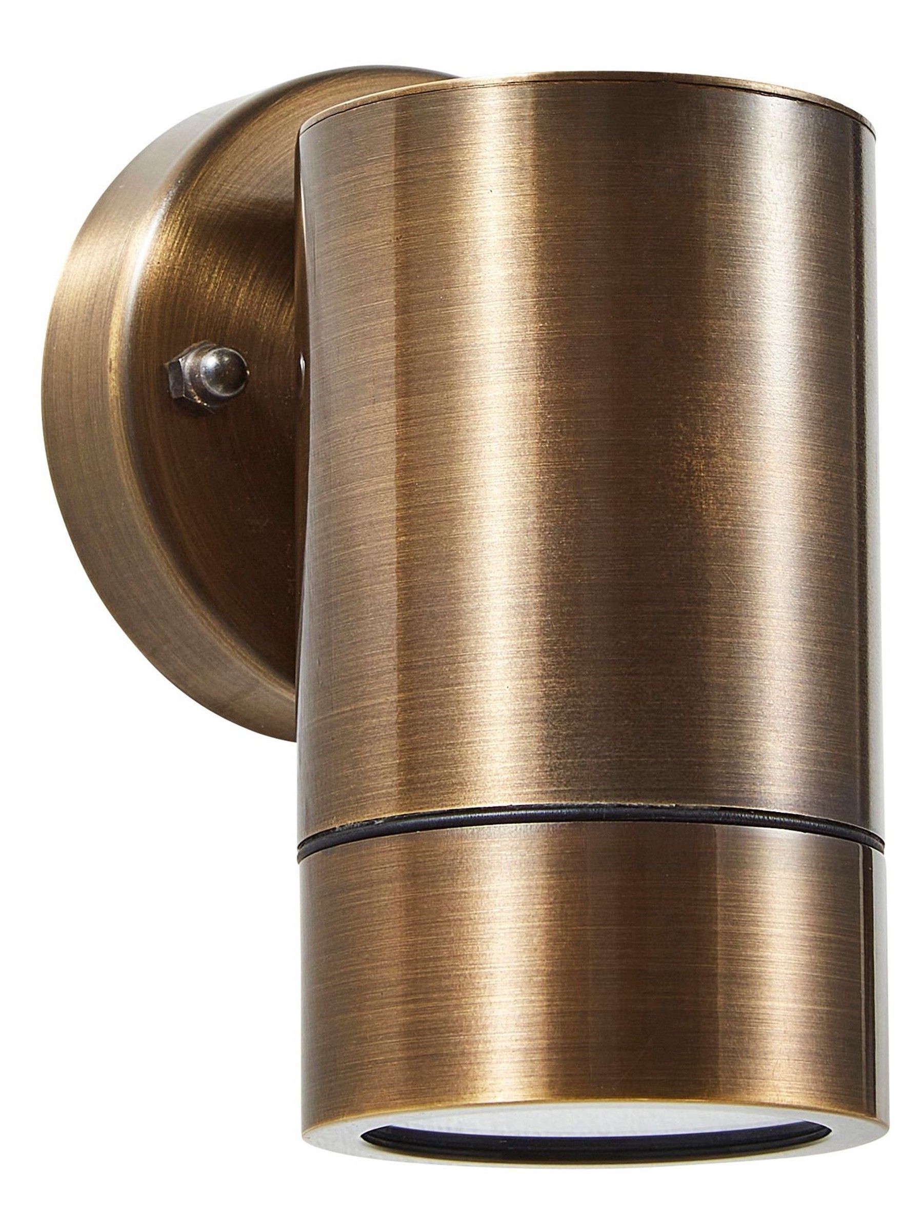 Buy BHS Bronze Brac Solid Brass 1LT Up or Down GU10 Outdoor Wall Light ...
