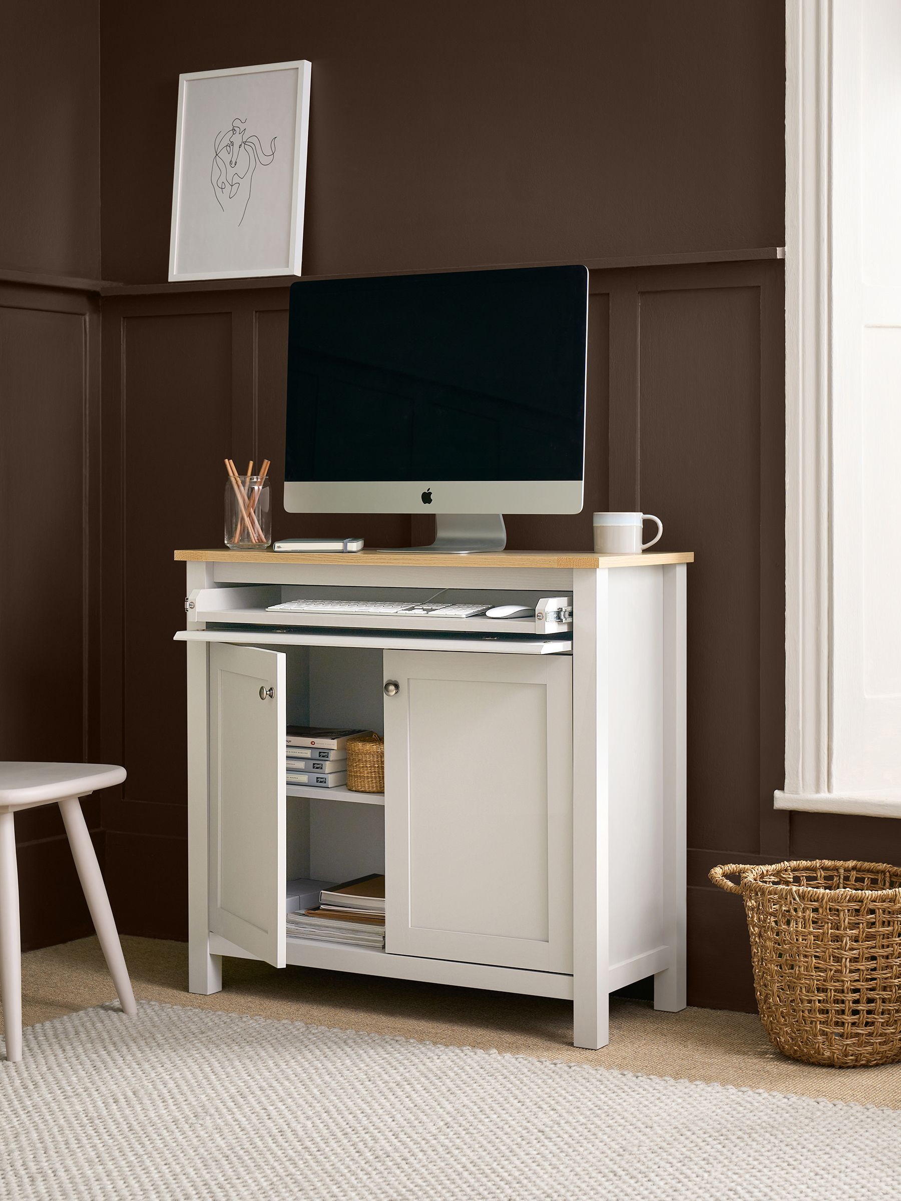 Buy Cream Malvern Oak Effect Sideboard Desk from the Next UK online shop