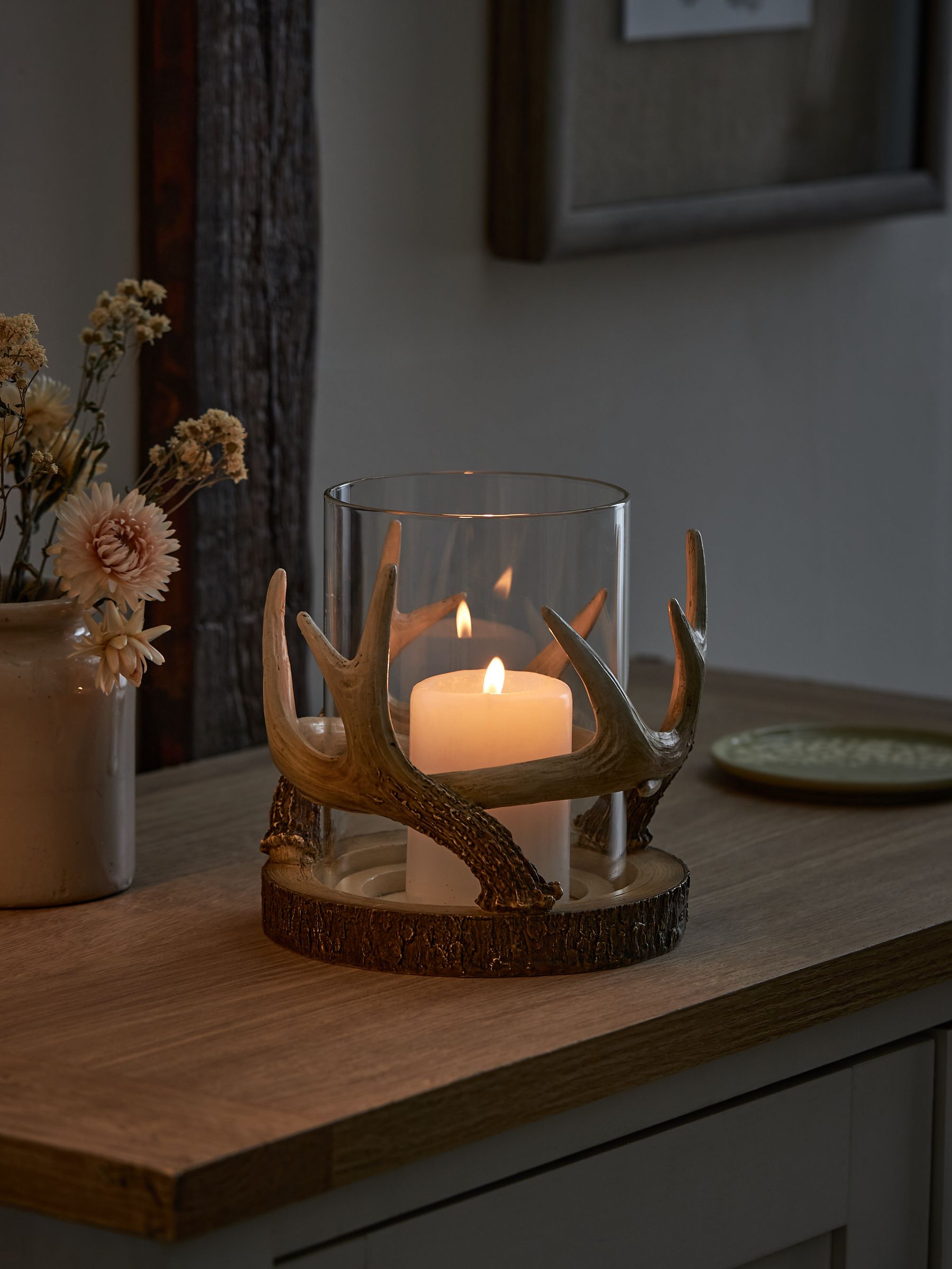 Buy Natural Antler Hurricane Candle Holder from the Next UK online shop