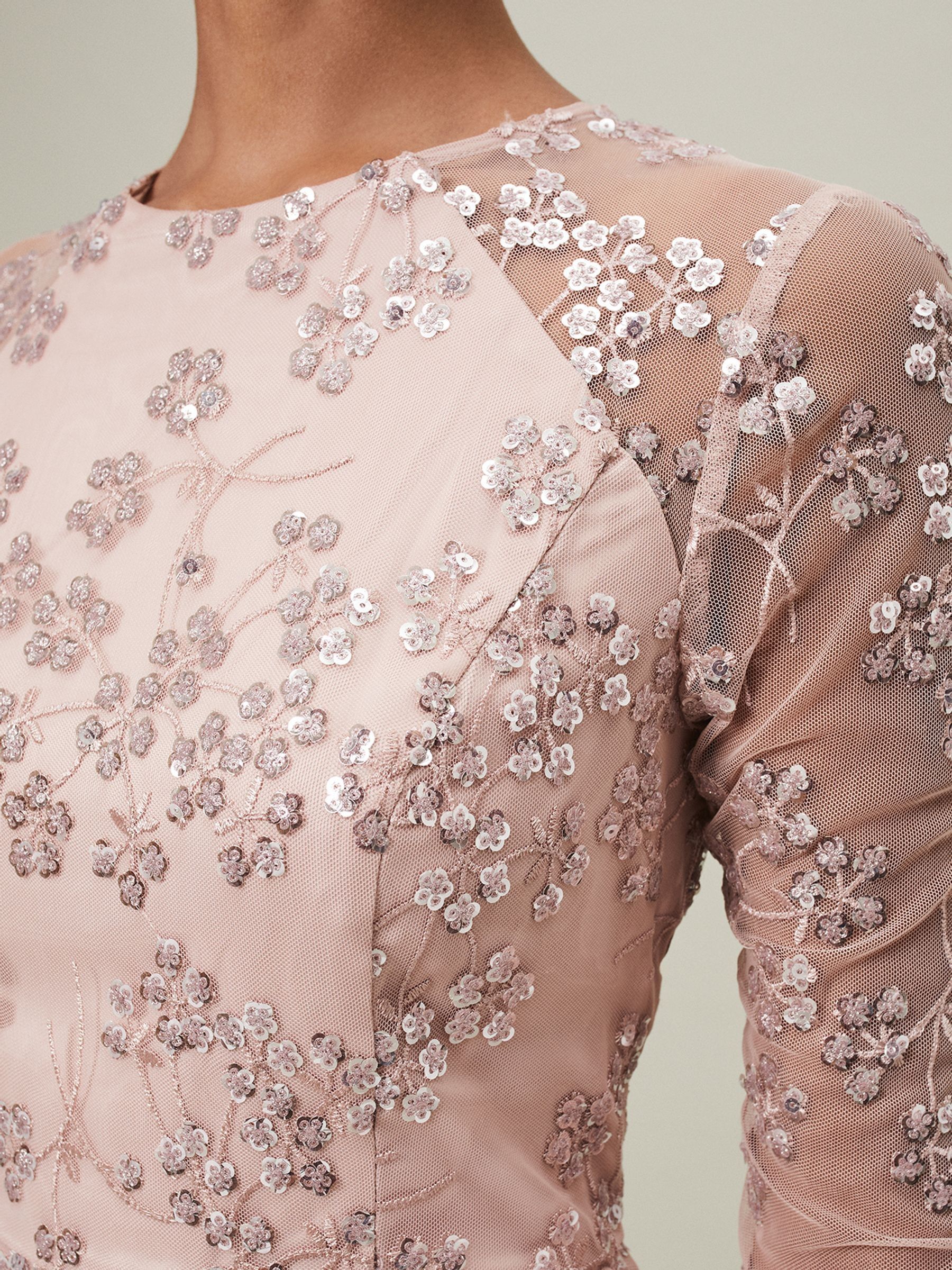 Buy Phase Eight Pink Natalya Sequin Floral Maxi Dress from the Next UK ...