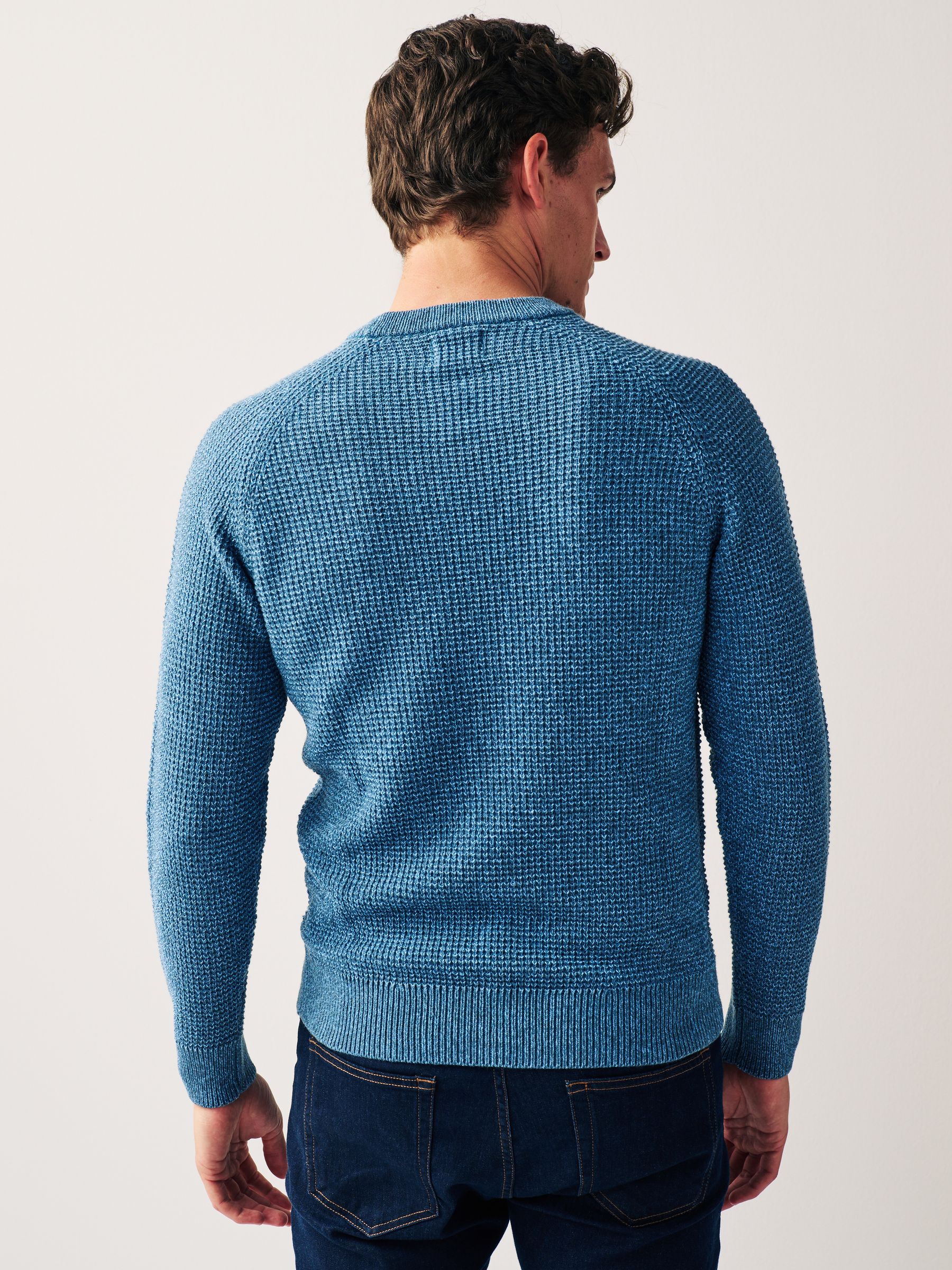 Buy Blue Regular Knitted Textured Jumper from the Next UK online shop