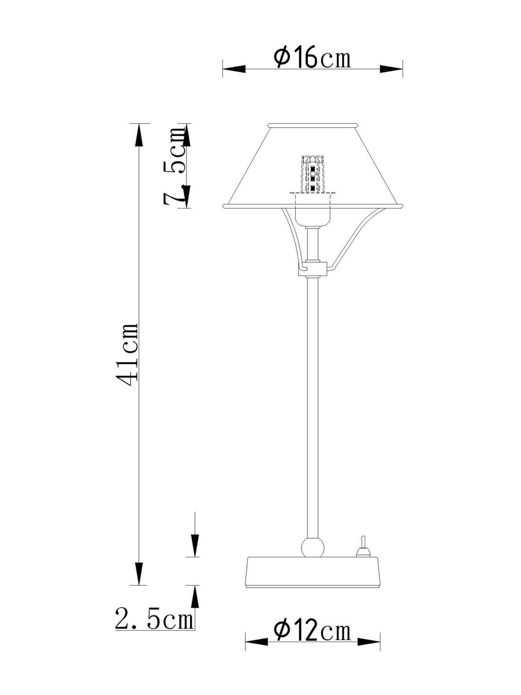 Buy Chrome Hector Rechargeable Large Wireless Table Lamp from the Next ...