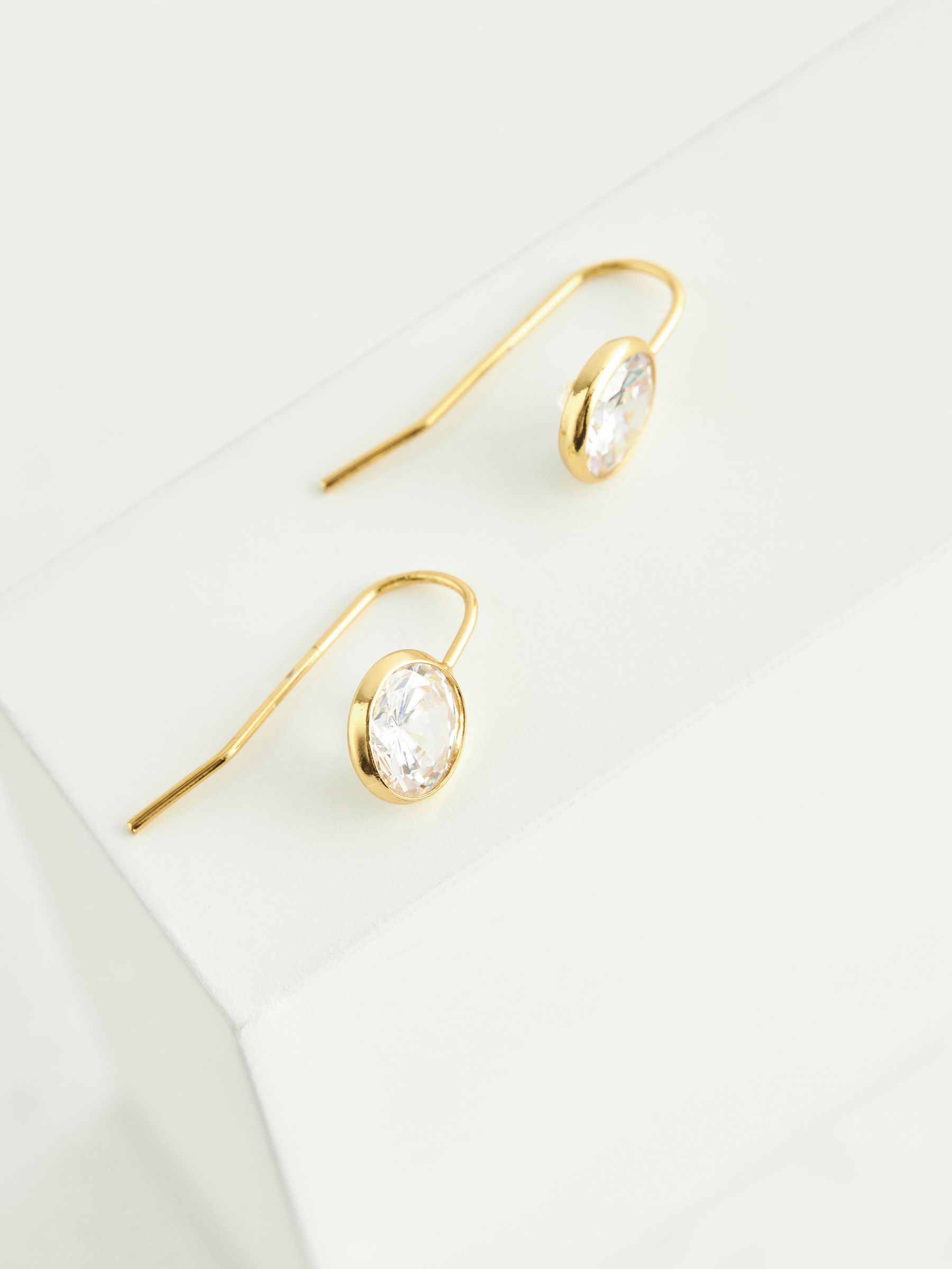 Buy Gold Plated Sparkle Drop Earrings from the Next UK online shop