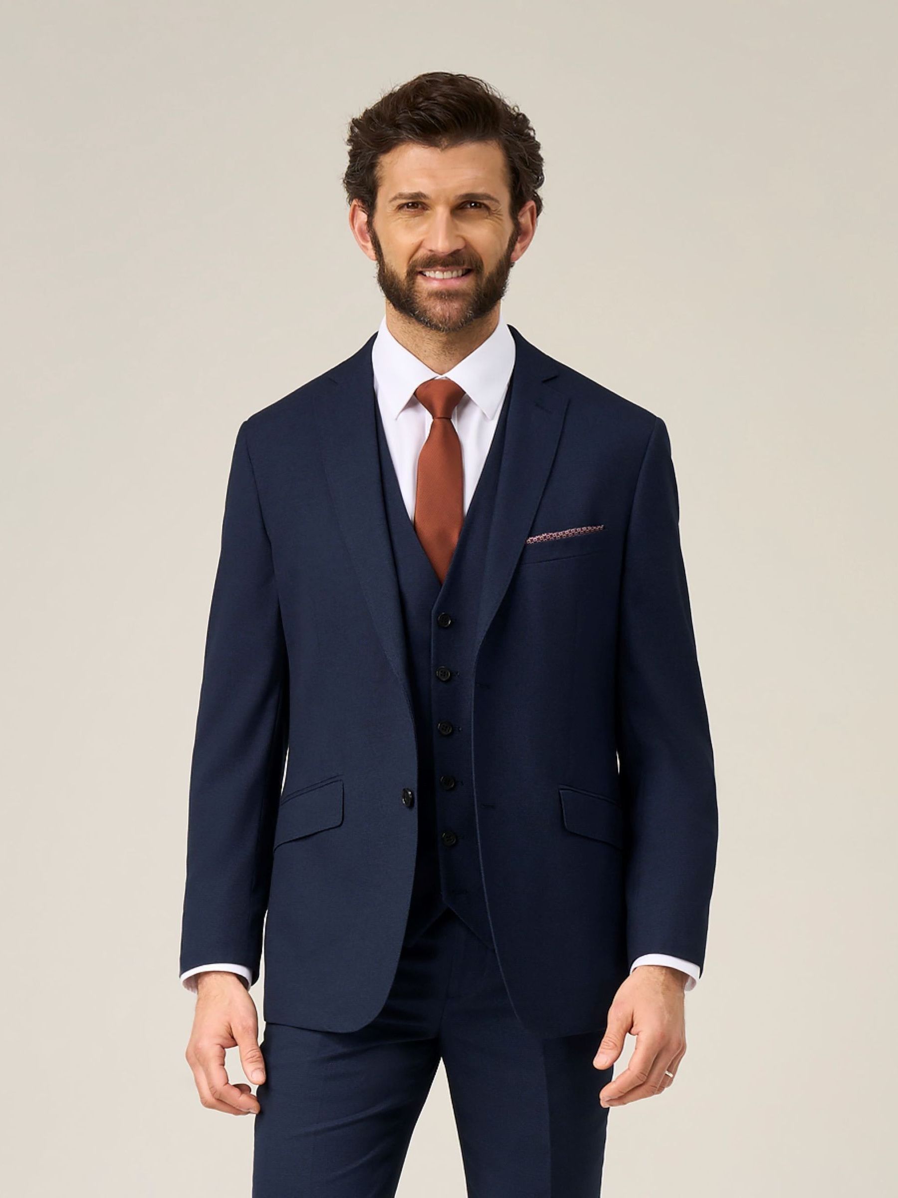 Buy Skopes Navy Blue Tailored Fit Harcourt Suit Jacket from the Next UK ...