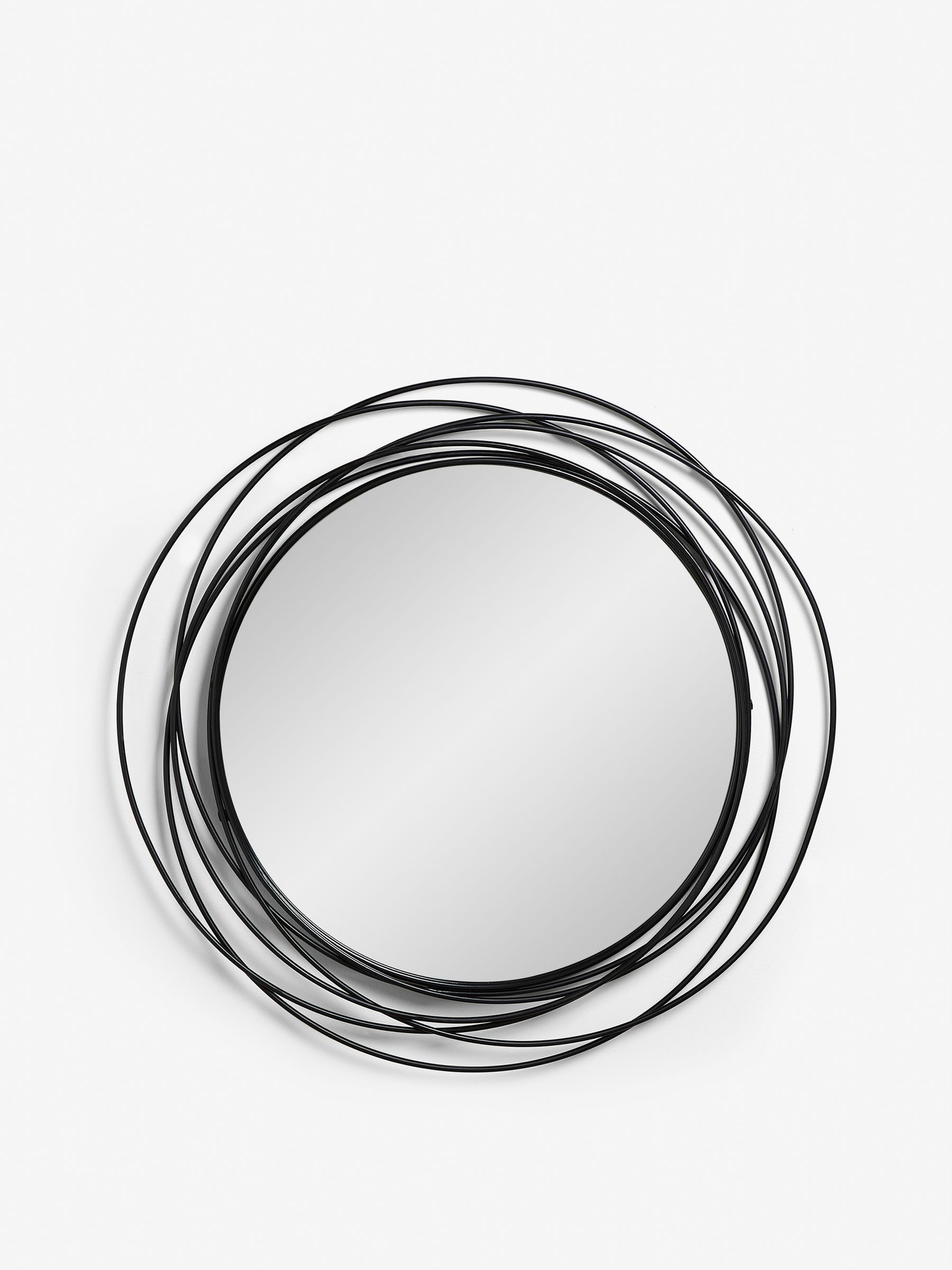 Buy Black Contemporary Wire 91x91cm Wall Mirror from Next Ireland