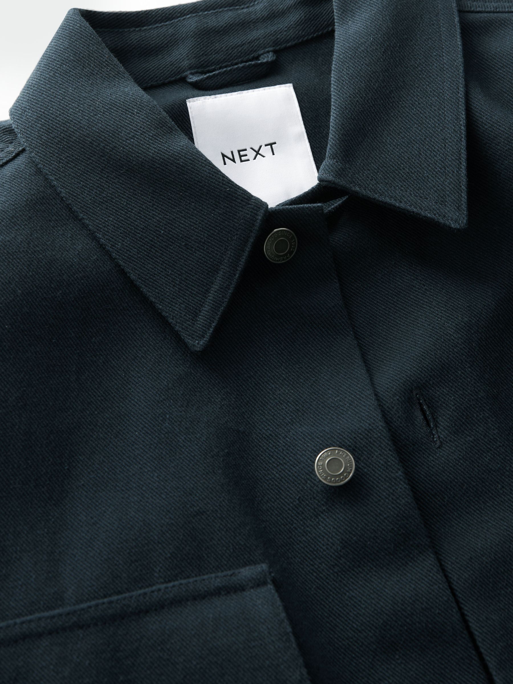 Buy Navy Blue 100% Cotton Twin Pocket Shacket Overshirt from Next Australia