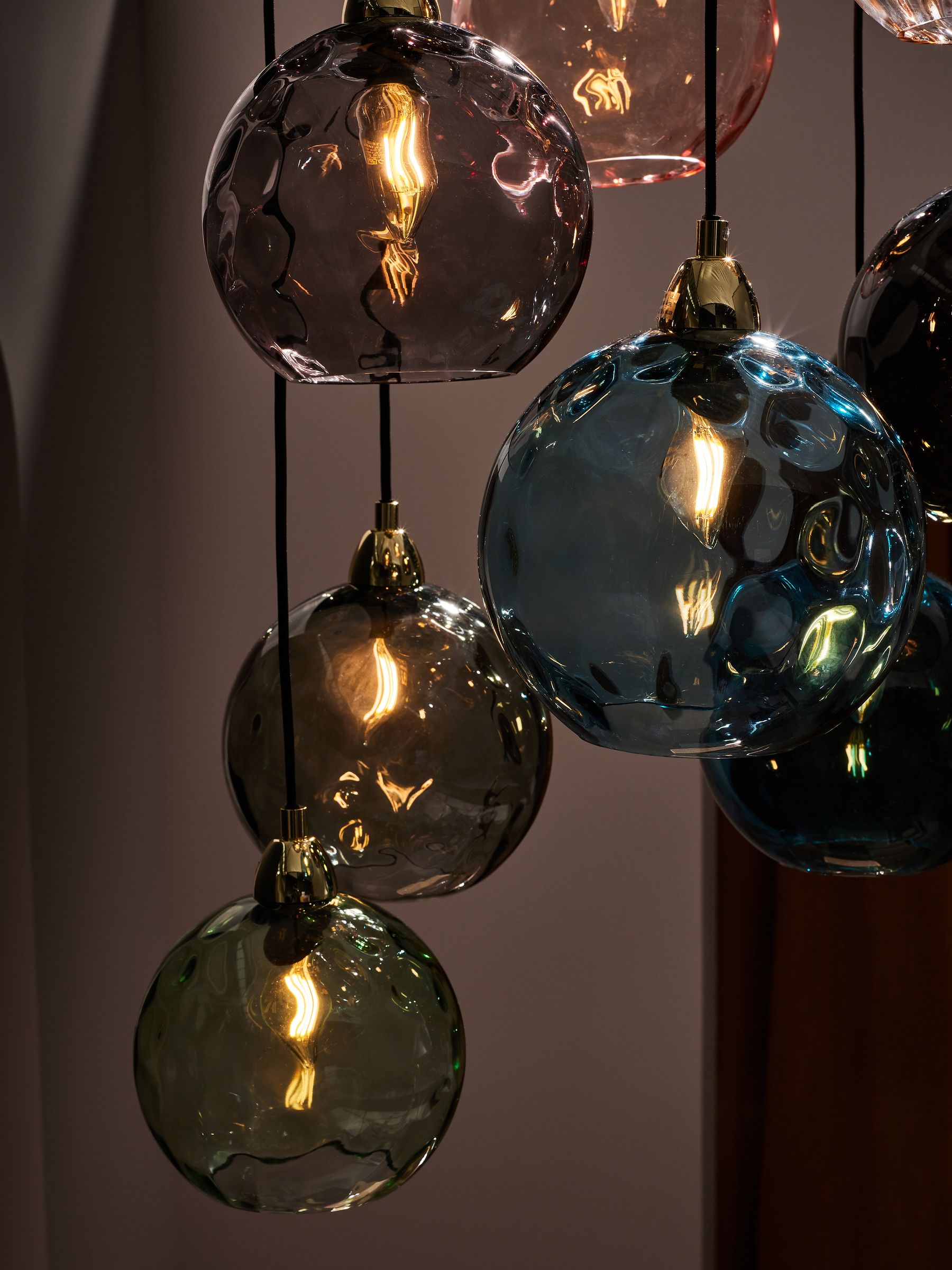 Buy MADE.COM Blue Ilaria 8 Light Cluster Pendant Ceiling Light from the ...