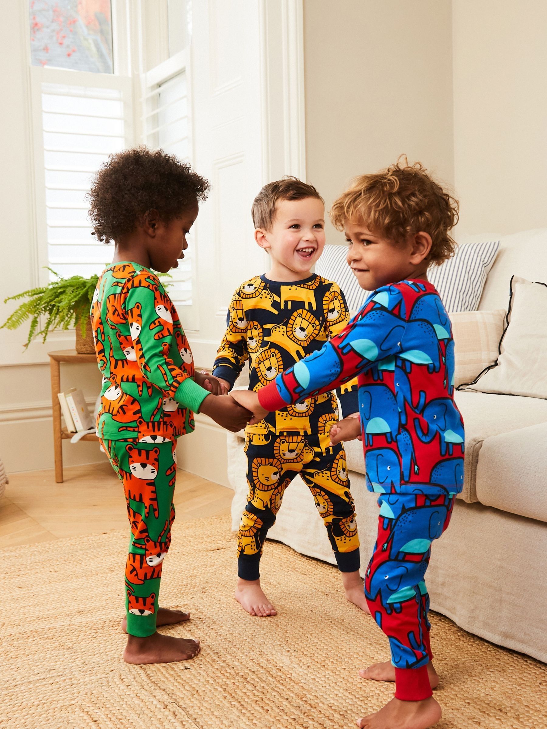 Buy Bright Animal Print Snuggle Pyjamas 3 Pack (9mths-8yrs) from the ...