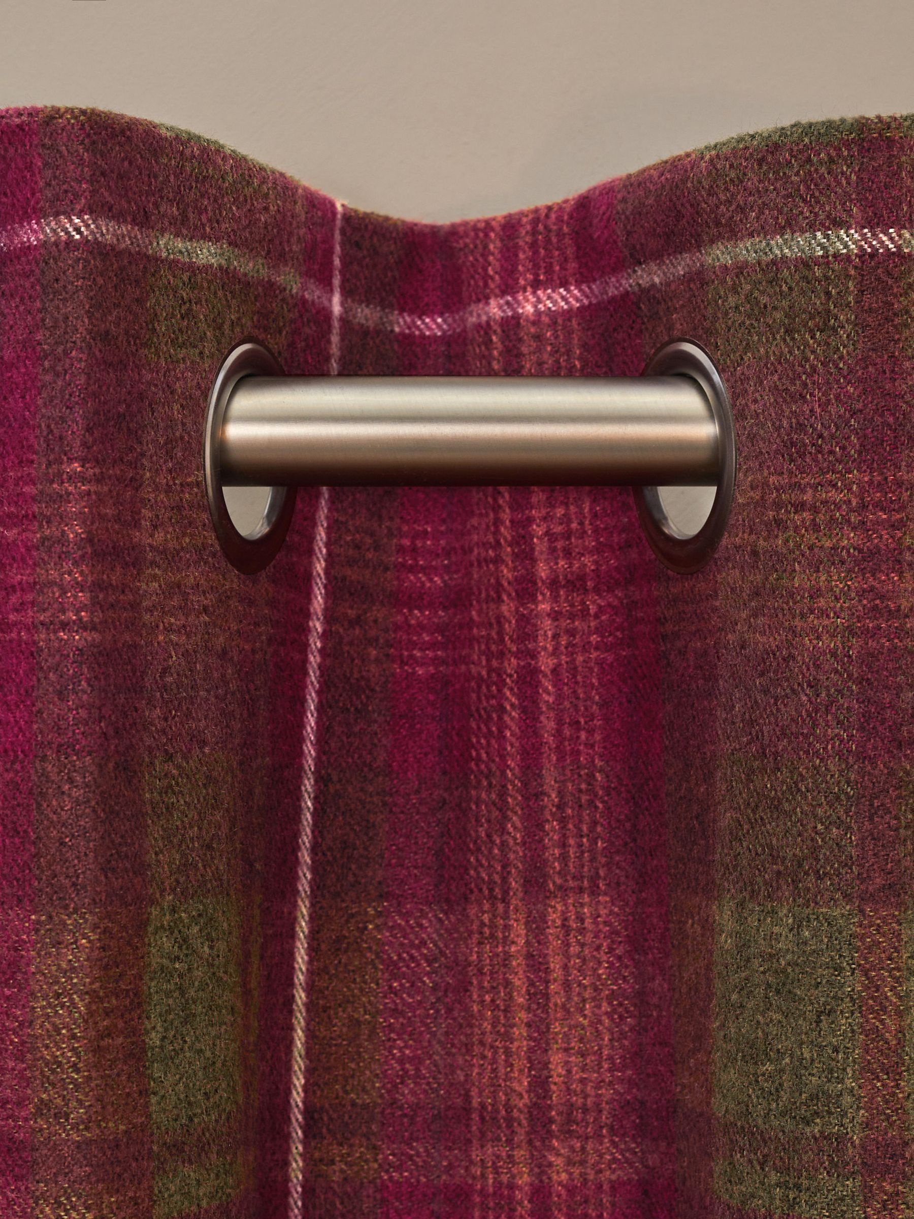 Buy Red Highland Check Super Thermal Eyelet Door Curtain from the Next ...