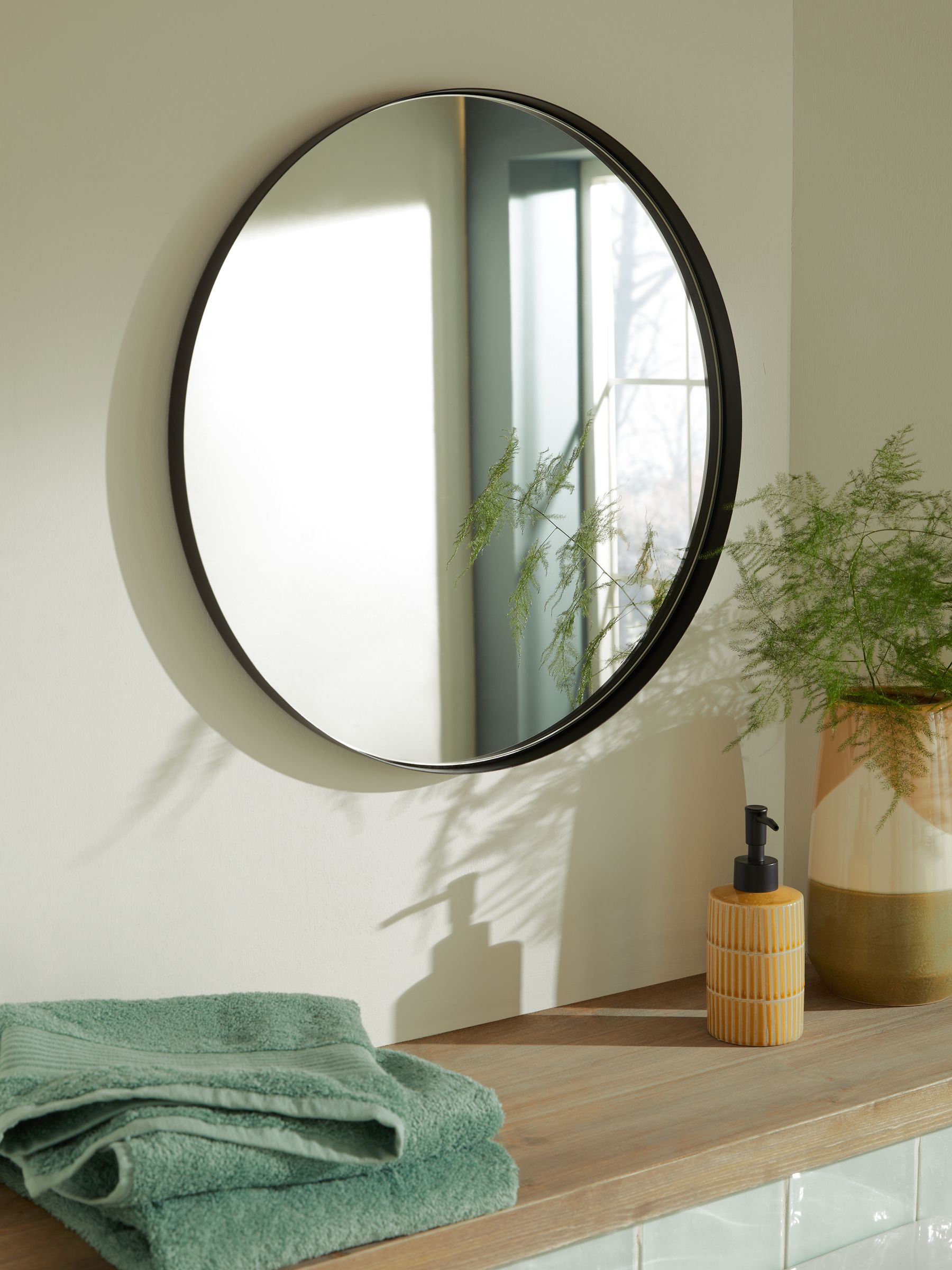 Buy Black Round Wall Mirror from the Next UK online shop