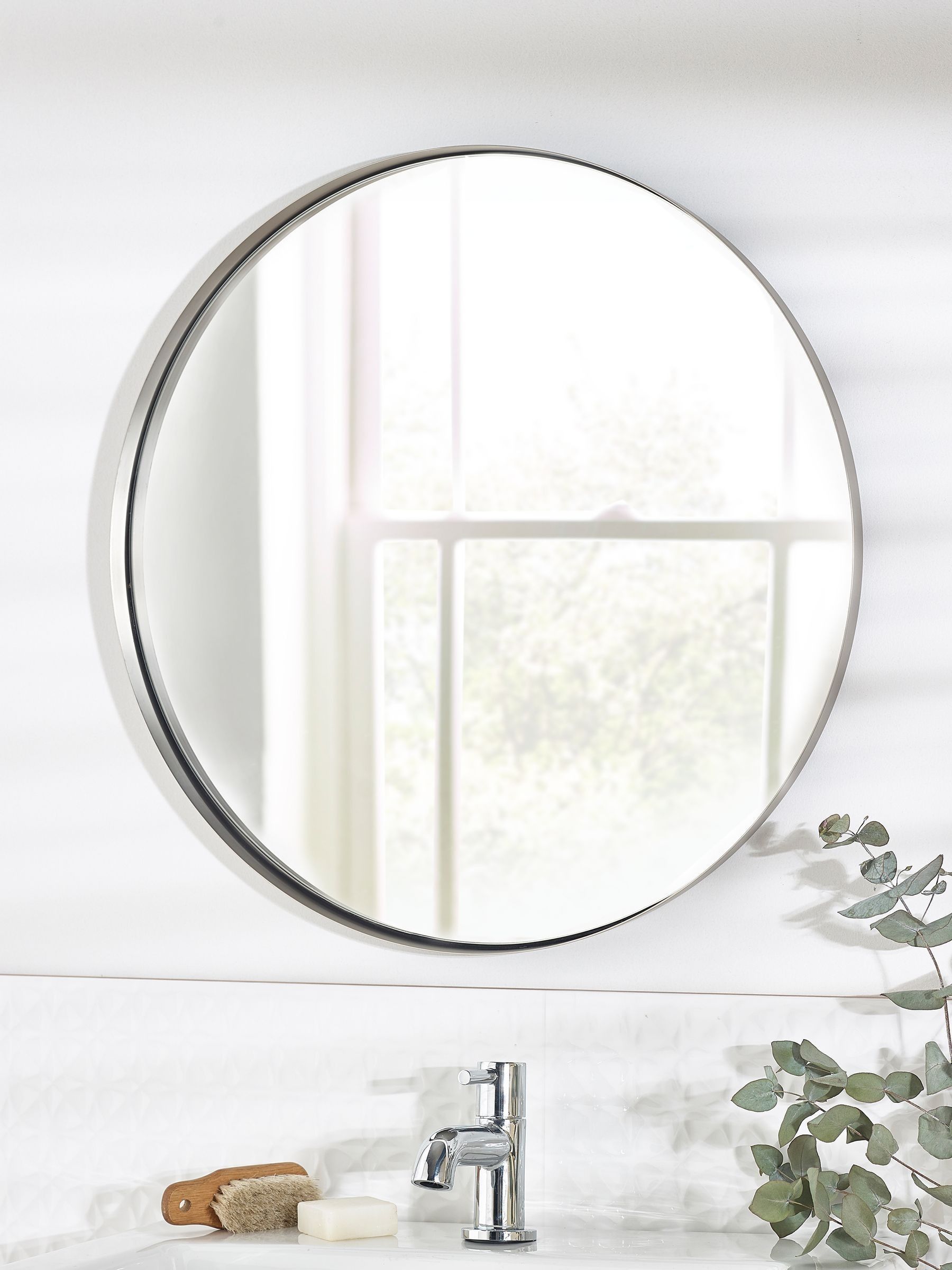 Buy Silver Chrome Round Wall Mirror from the Next UK online shop