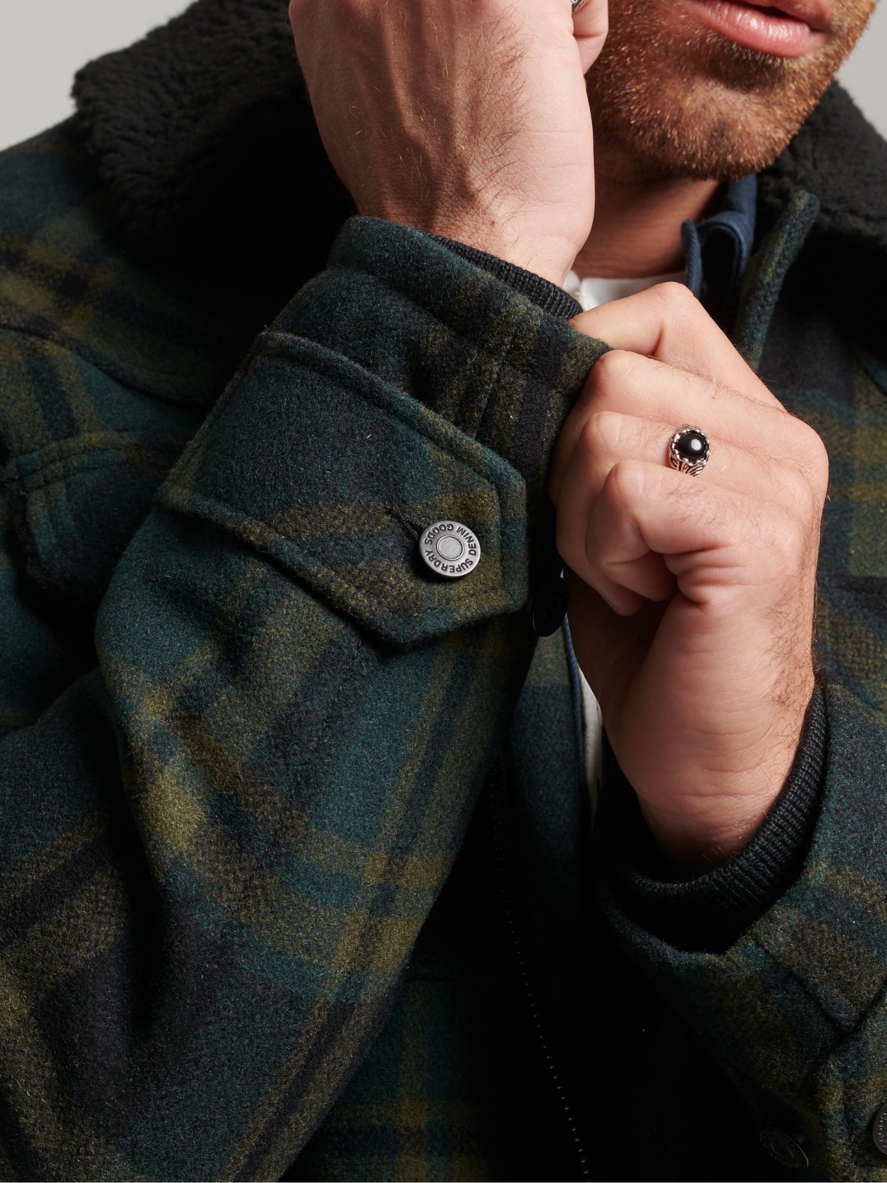 Buy Superdry Green Merchant Wool Chore Coat Jacket from Next Ireland