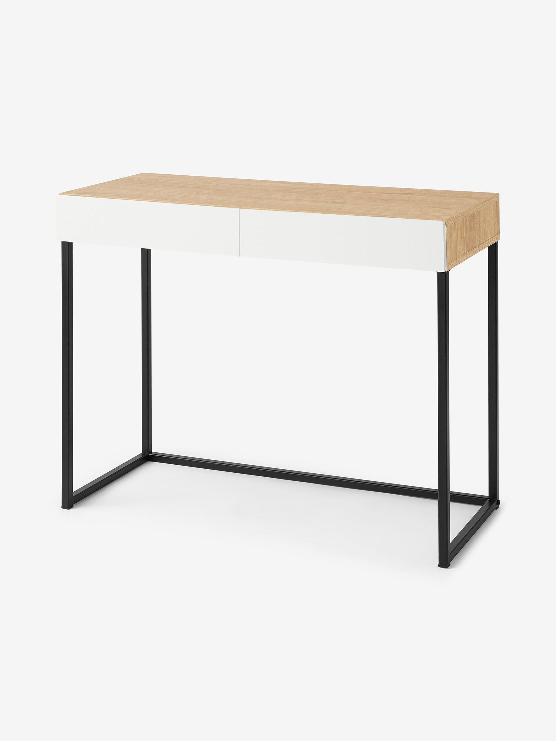 Buy MADE.COM Oak Effect and White Hopkins Compact Desk from the Next UK ...