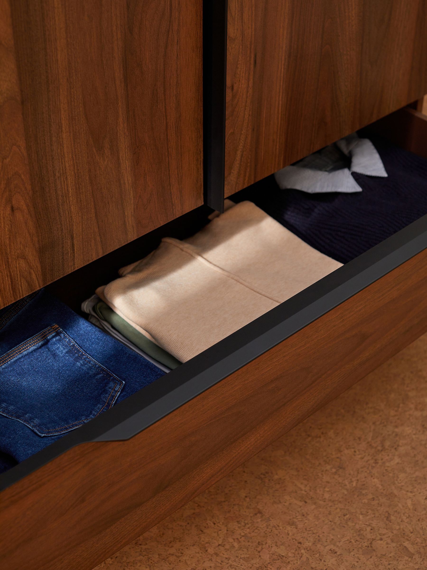 Buy MADE.COM Walnut Effect Damien Double, 1 Drawer Wardrobe from Next ...