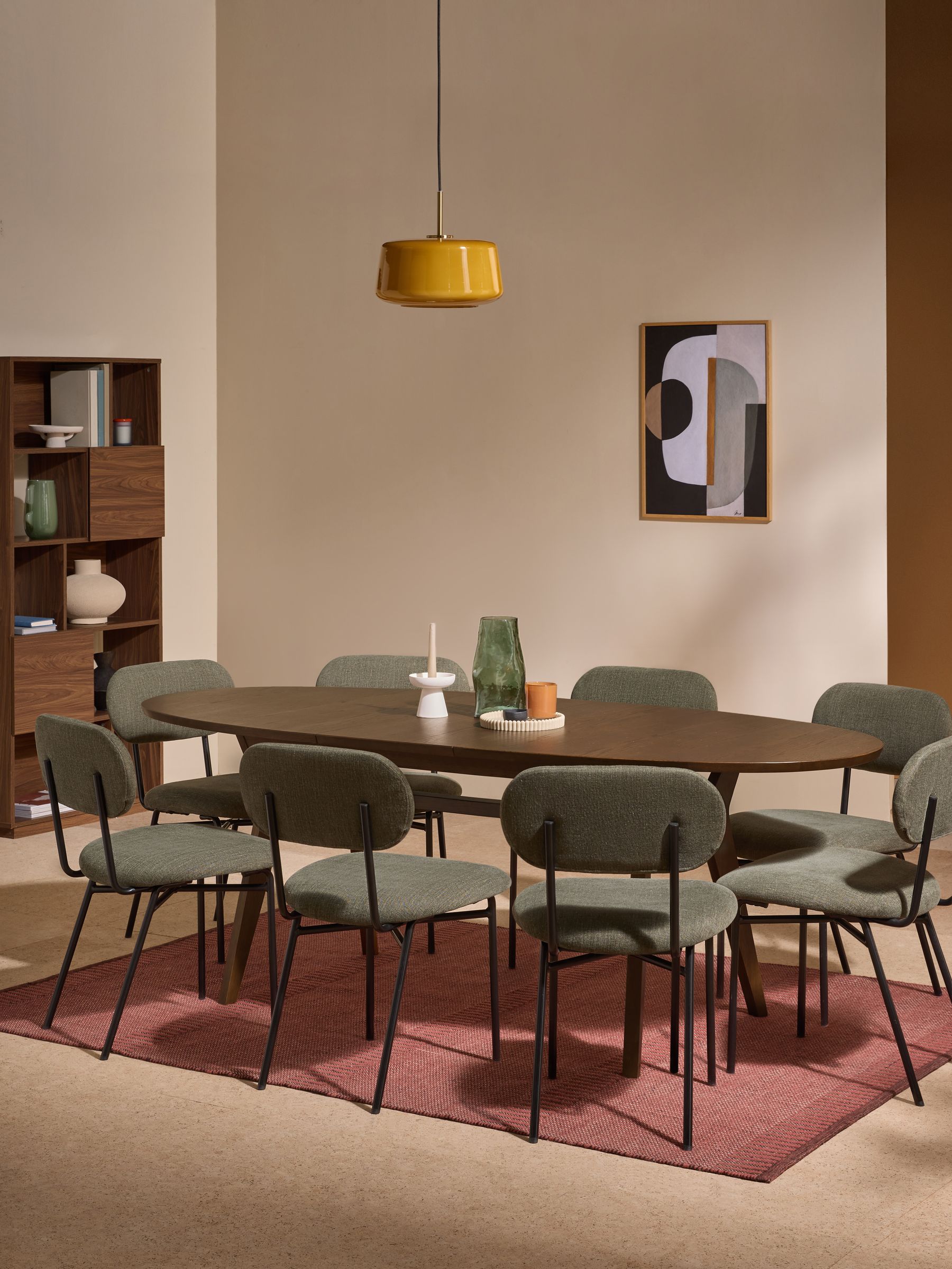 Buy MADE.COM Dark Stain Oak Jenson Extendable 6 to 8 Seater Round ...