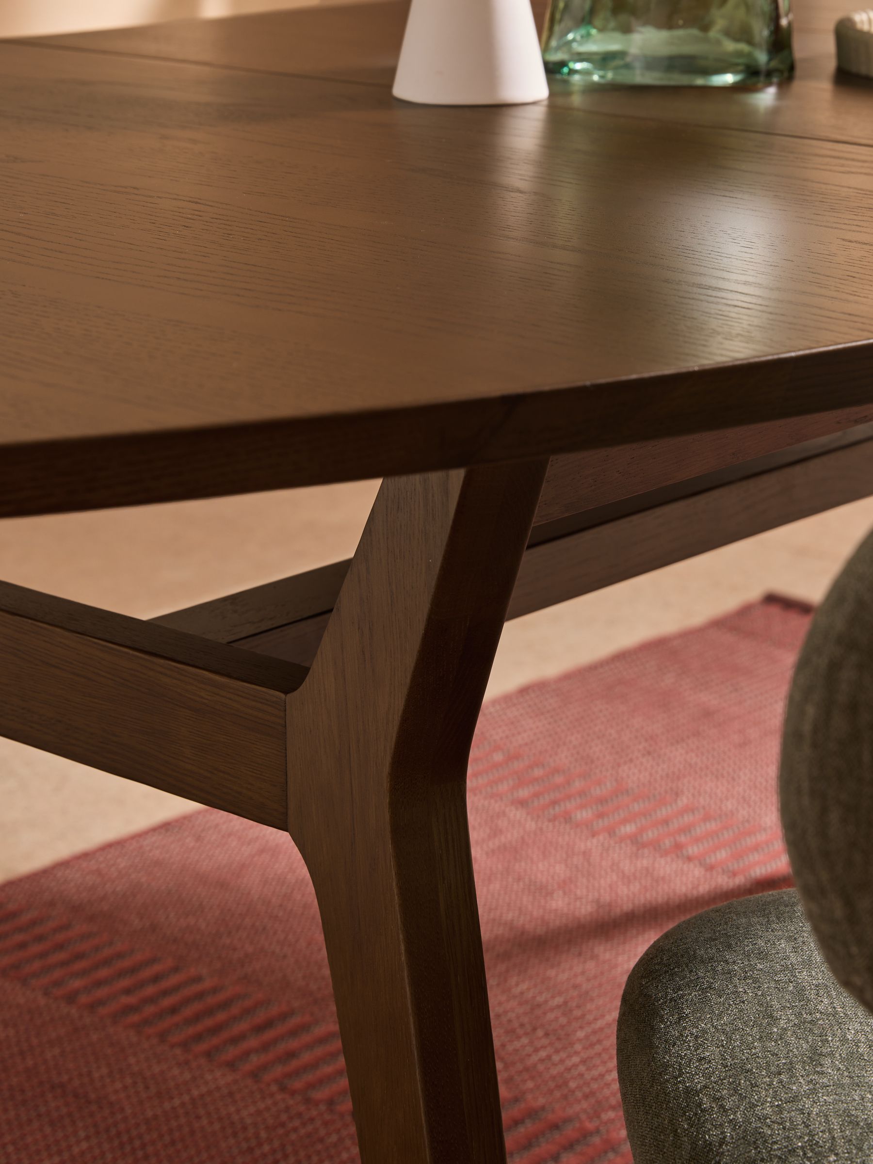 Buy MADE.COM Dark Stain Oak Jenson Extendable 6 to 8 Seater Round ...