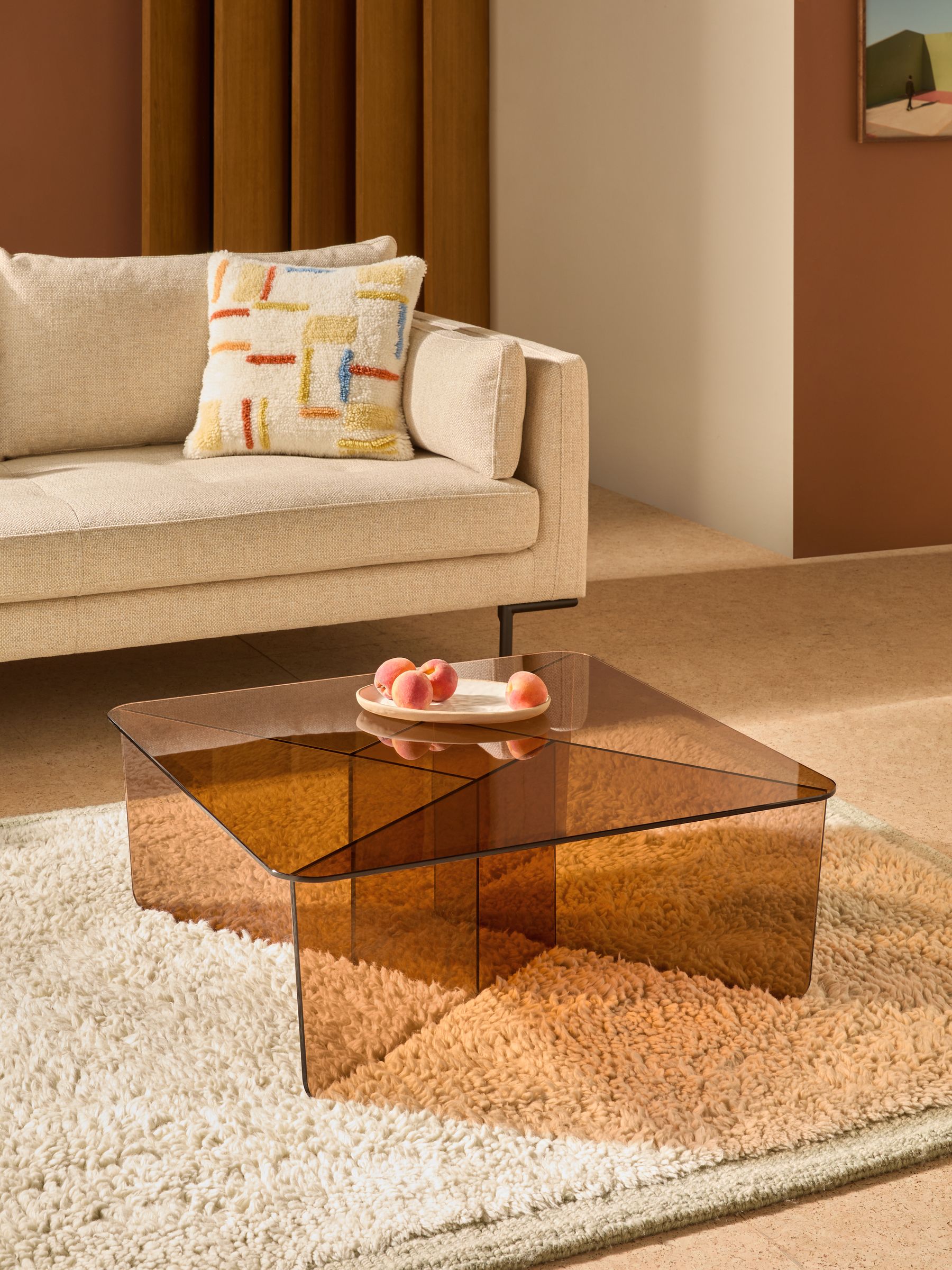 Buy MADE.COM Caramel Glass Oki Coffee Table from the Next UK online shop