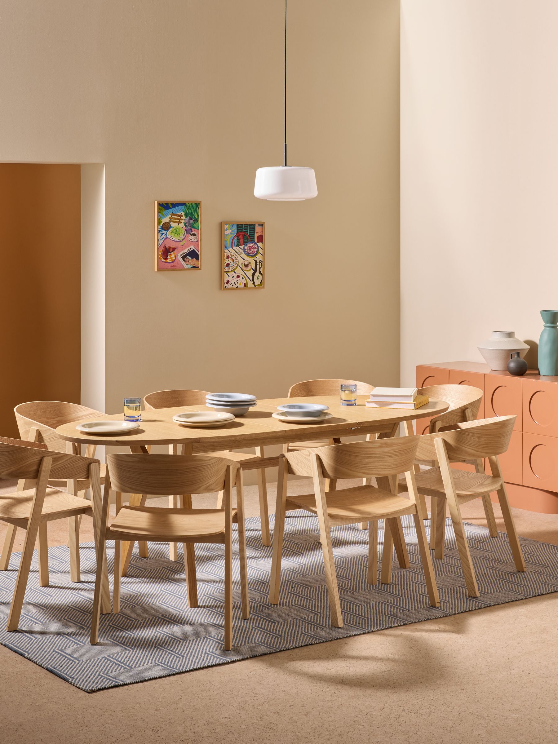 Buy MADE.COM Oak Jenson Extendable 6 to 8 Seater Round Dining Table ...