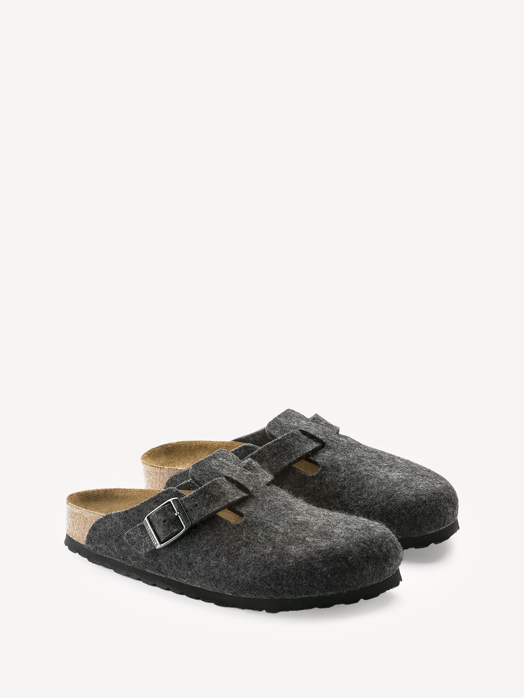 Buy Birkenstock Grey Boston Wooly Clogs from the Next UK online shop