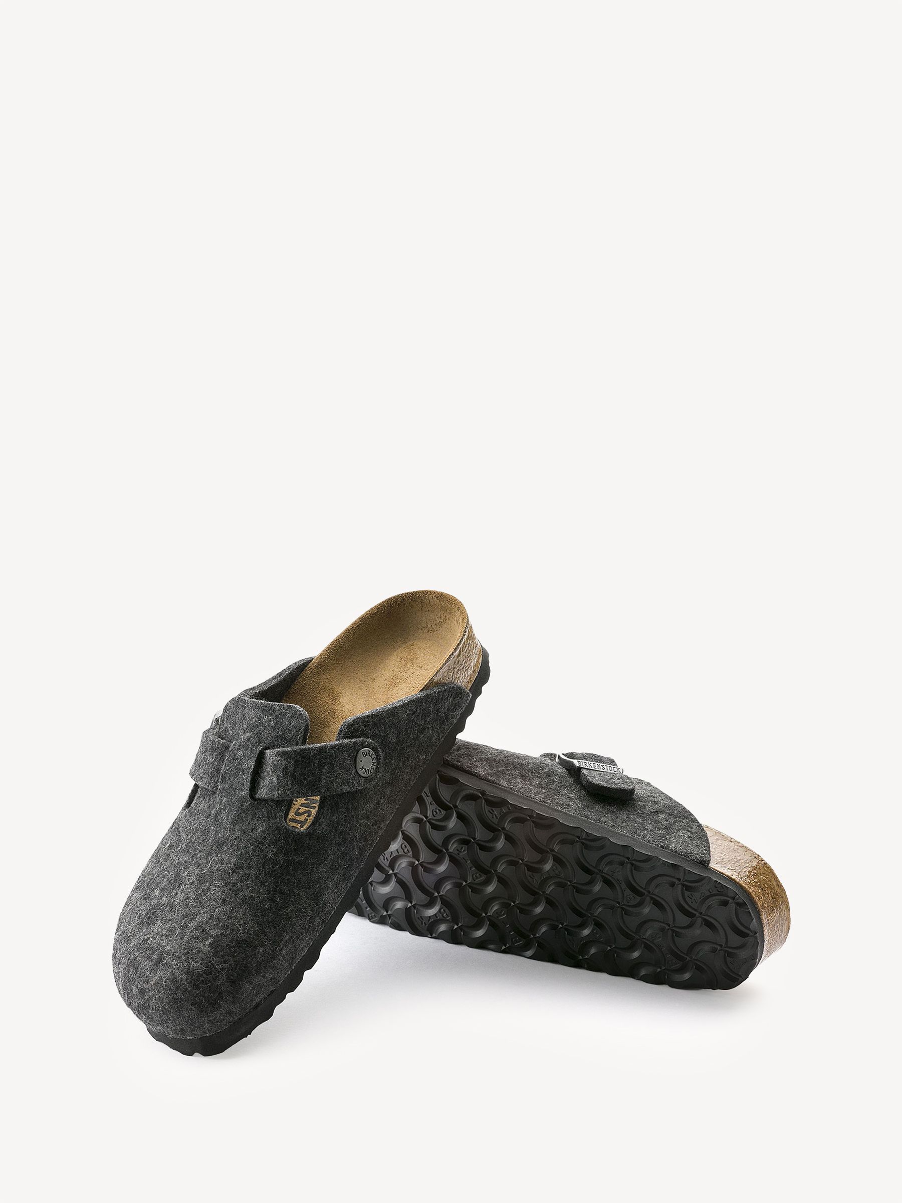 Buy Birkenstock Grey Boston Wooly Clogs from the Next UK online shop