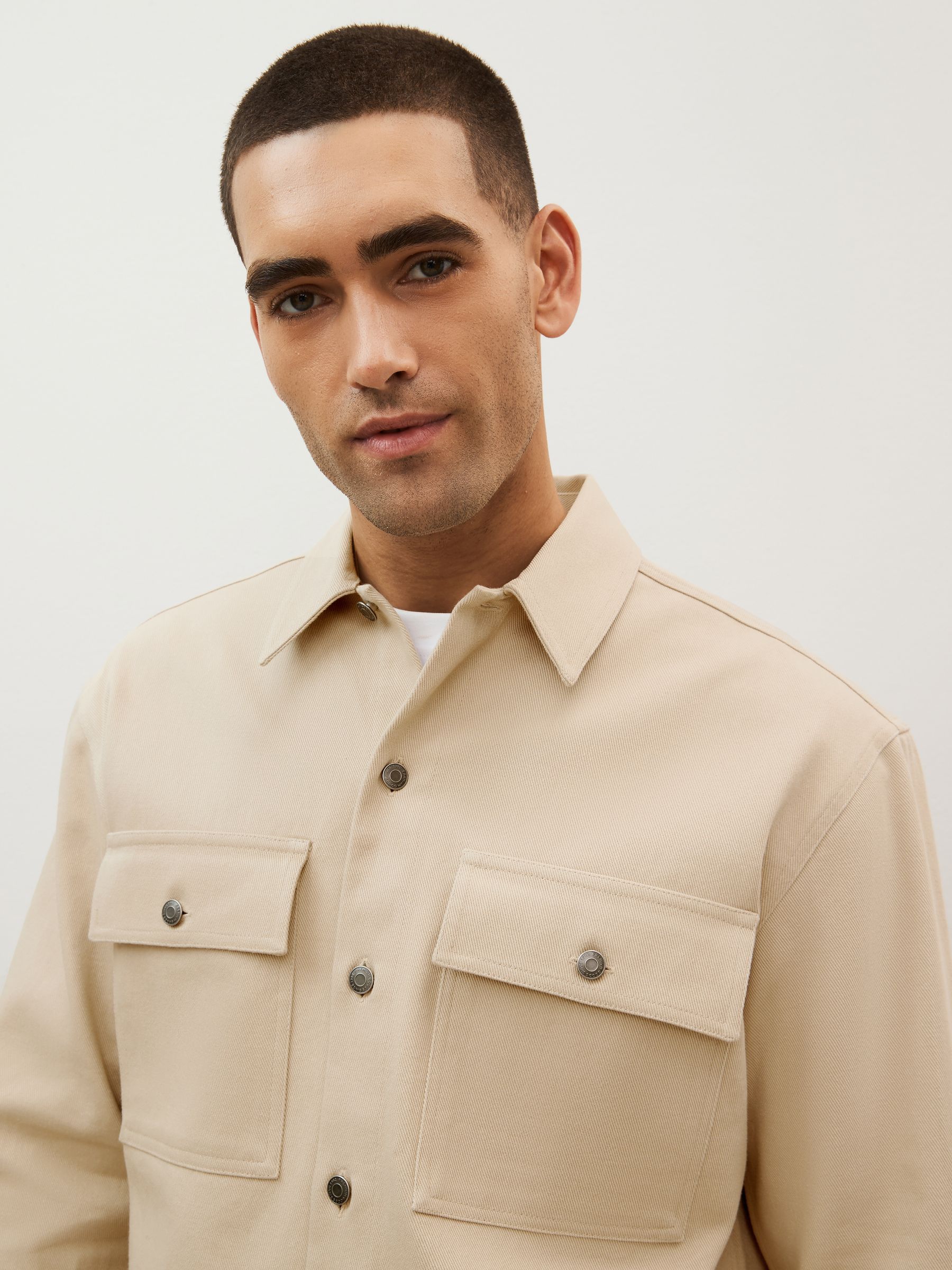 Buy Stone Twin Pocket Cotton Shacket Overshirt from Next Ireland