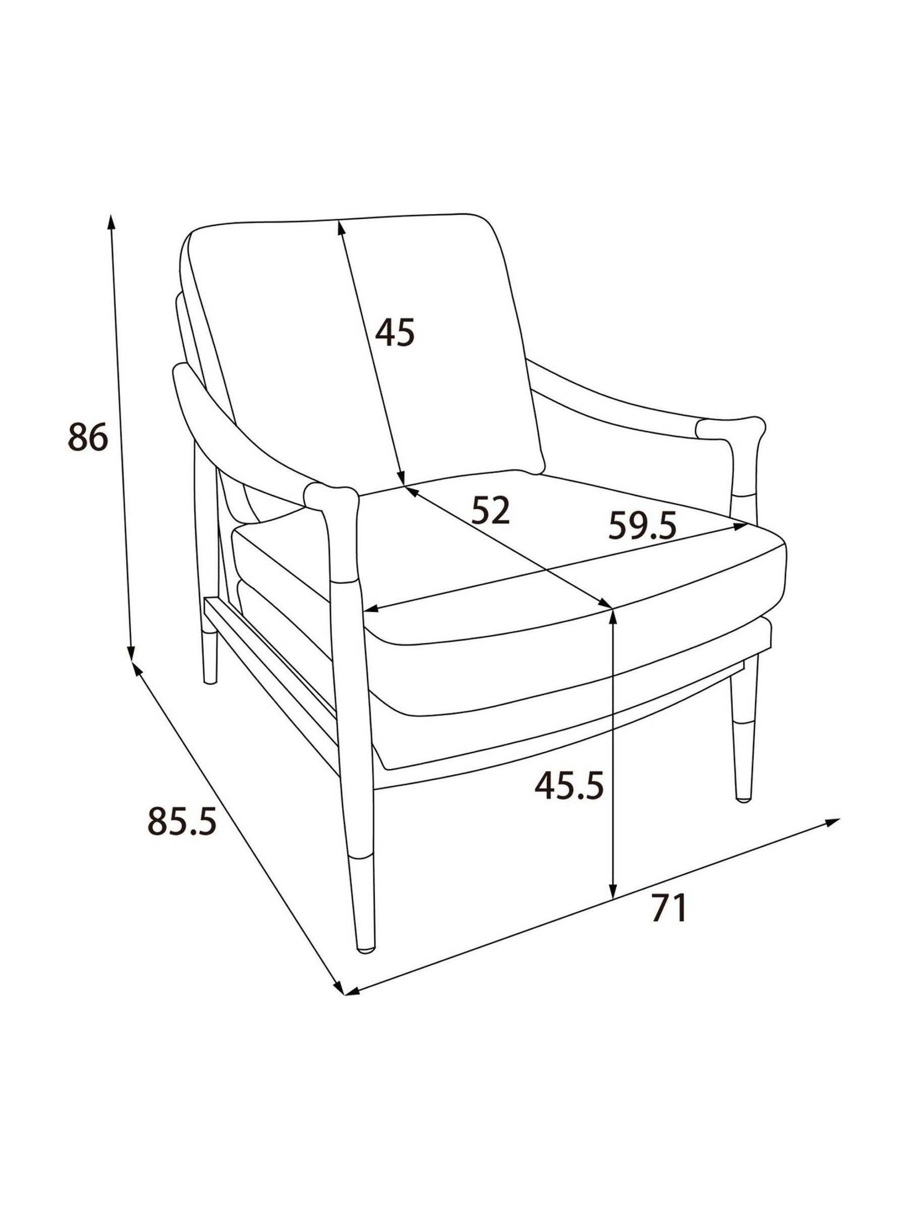 Buy Vintaged Faux Leather Light Brown Flinton Wooden Accent Chair from ...