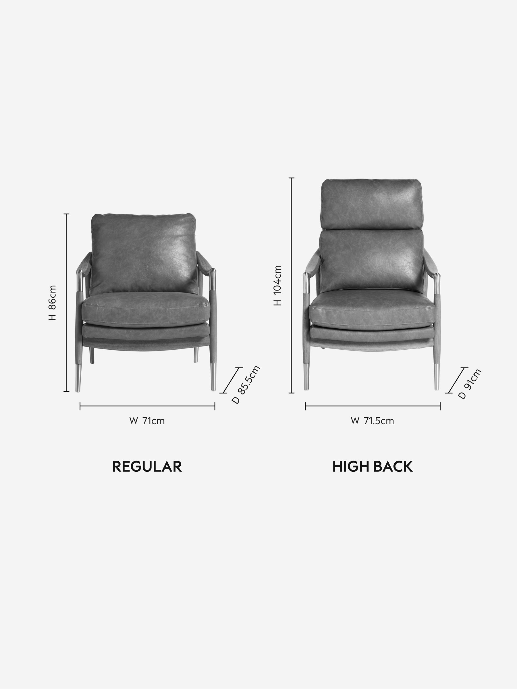 Buy Vintaged Faux Leather Light Brown Flinton Wooden Accent Chair from ...