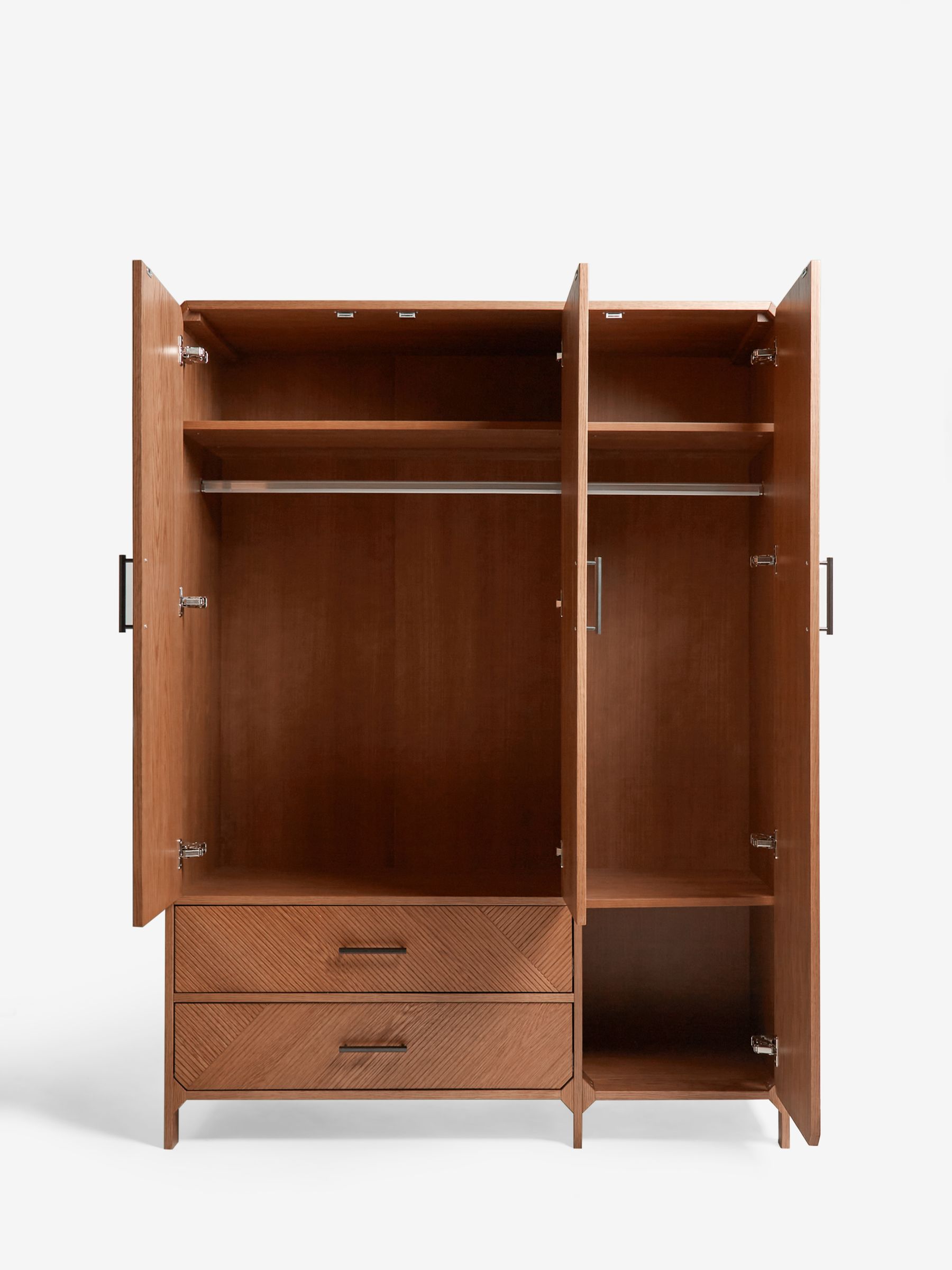 Buy Dark Natural Ellis Oak Wood Wardrobe from the Next UK online shop