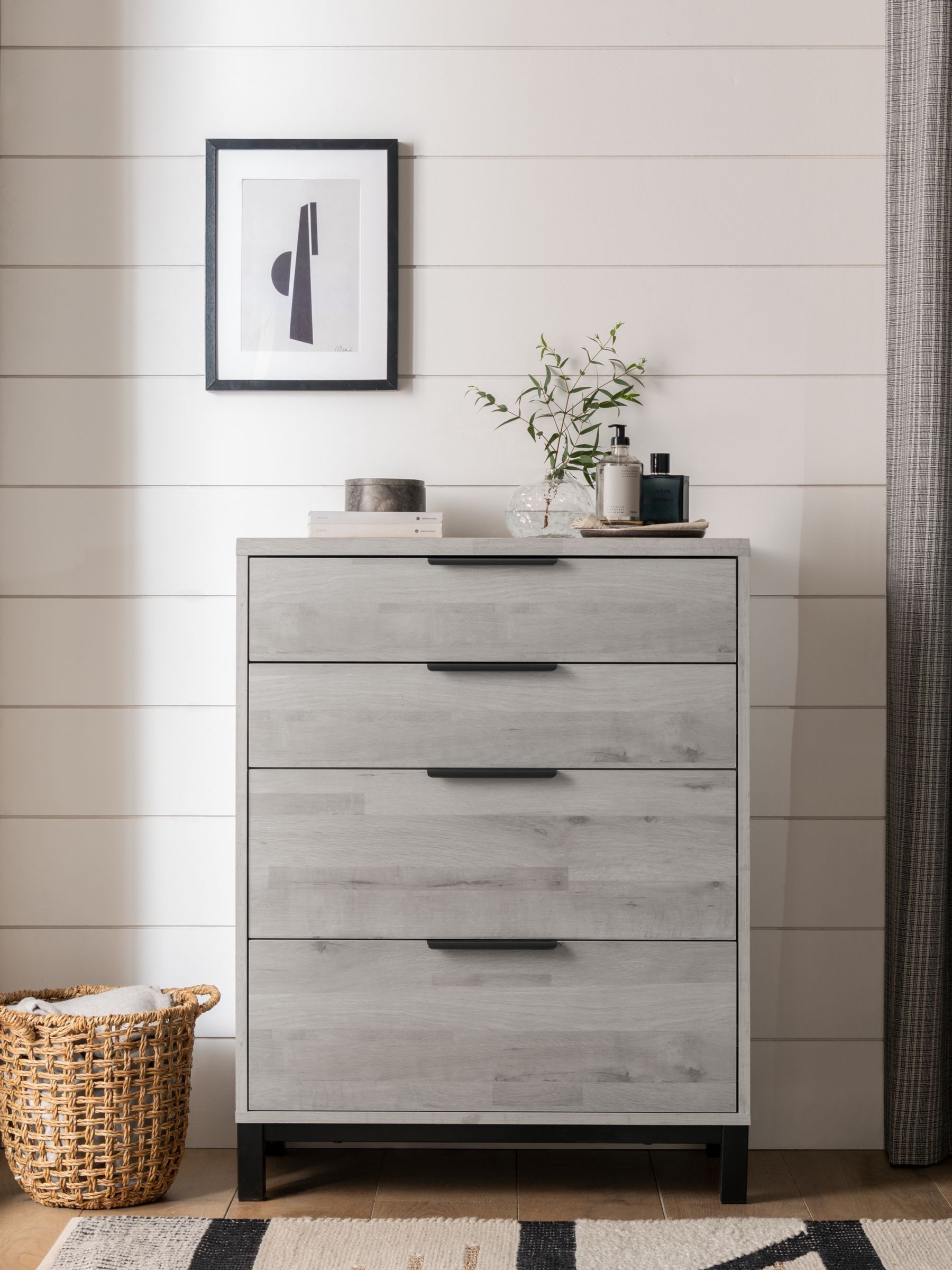 Buy Grey Bronx Oak Effect 4 Drawer Chest of Drawers from the Next UK ...