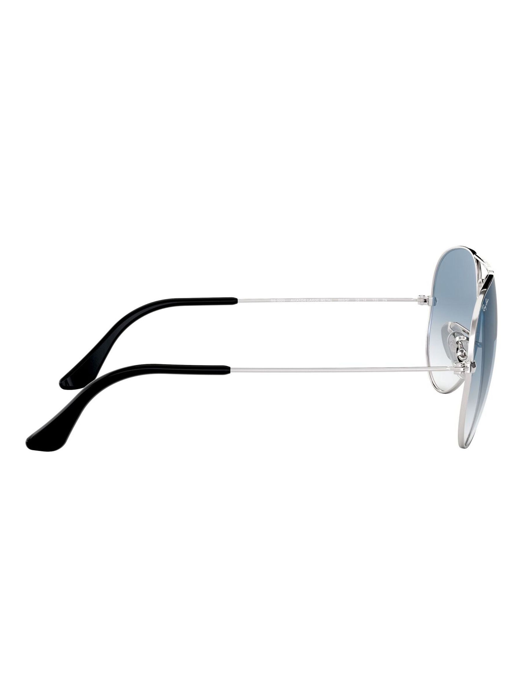 Buy Ray-Ban Silver with Light Blue Gradient Lens Aviator Sunglasses ...