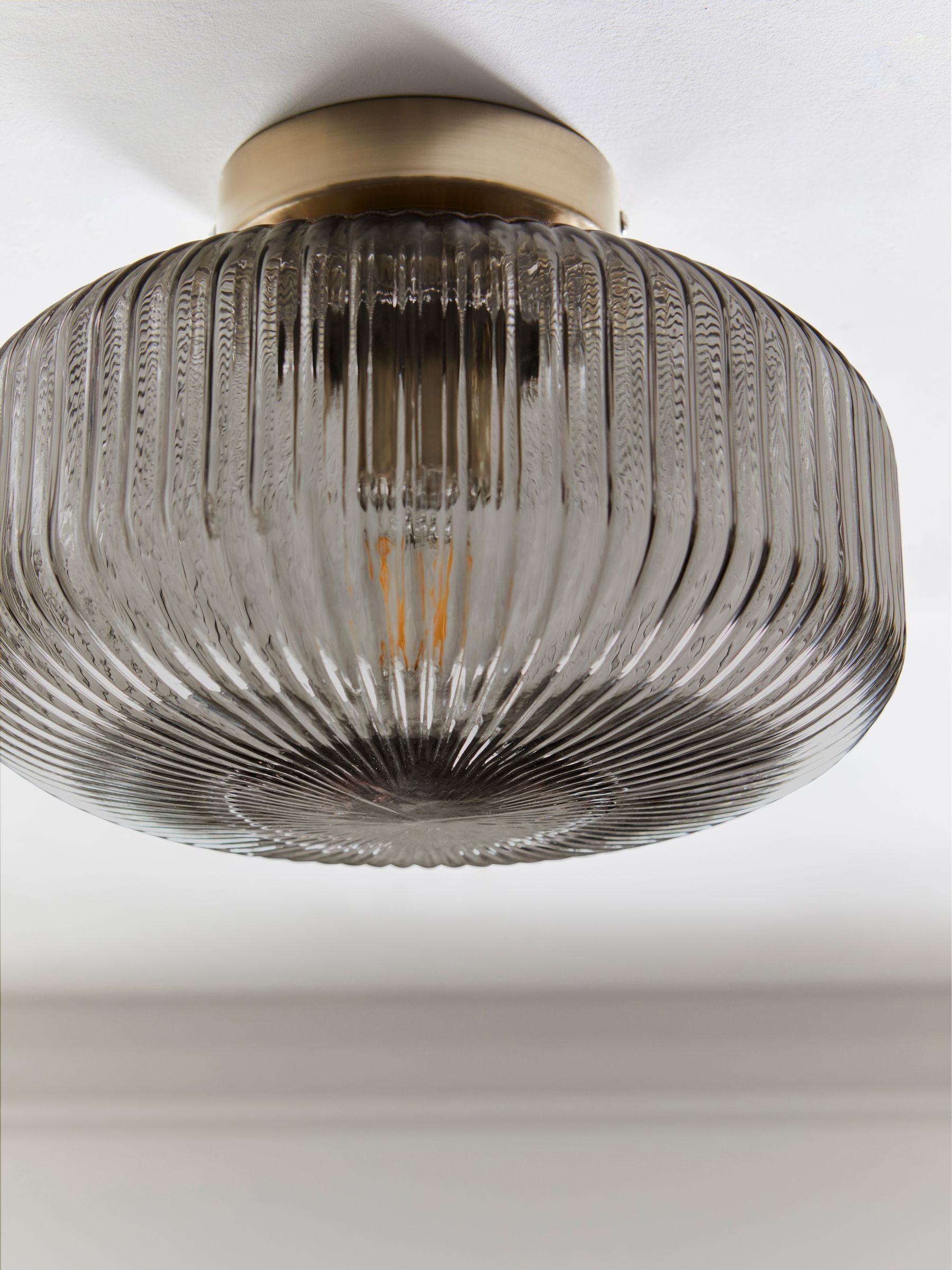 Buy Smoke Grey Lexington 1 Light Flush Fitting Ceiling Light from the ...