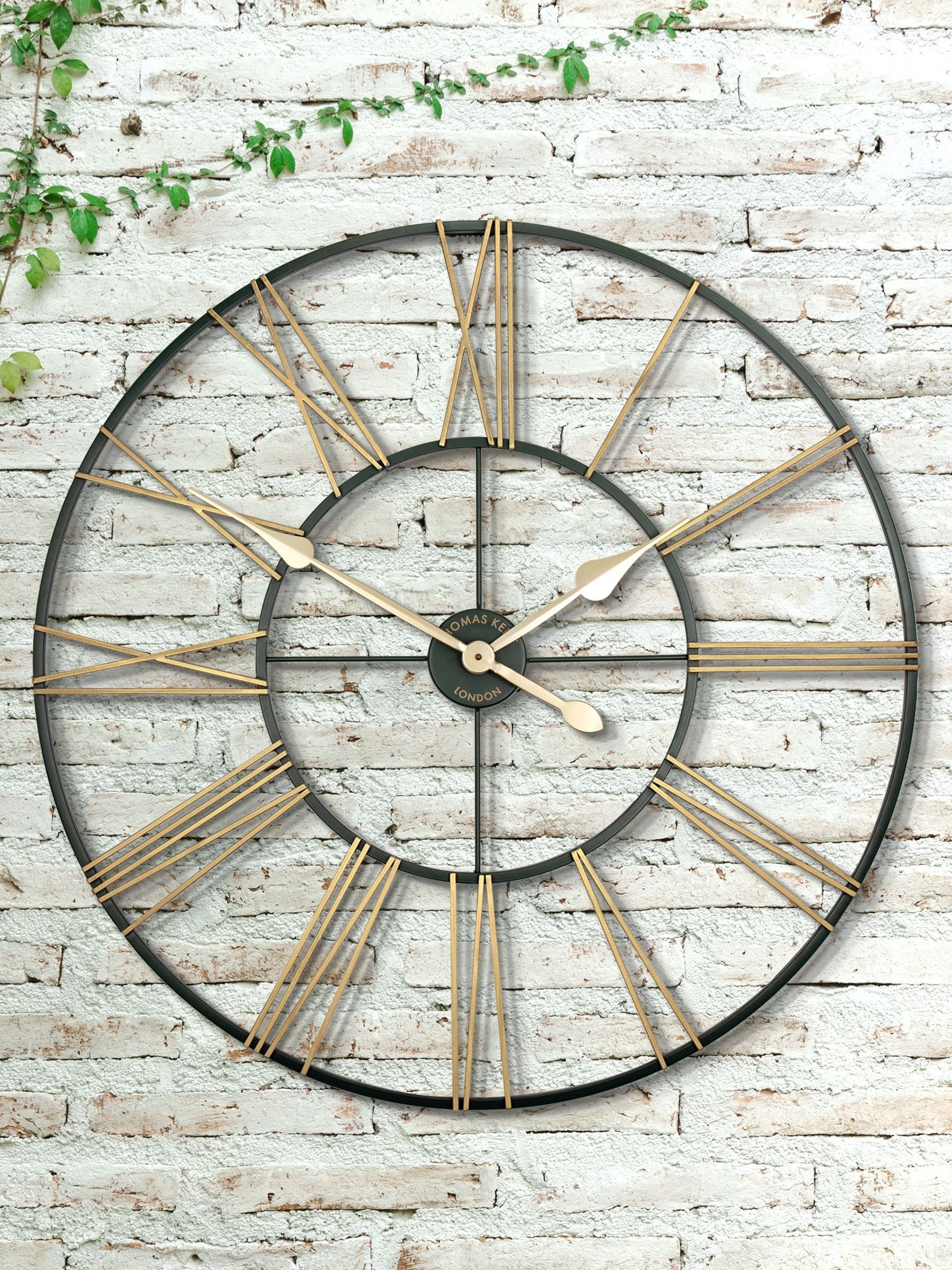 Buy Thomas Kent Clocks Green Summer House Green and Gold Oversized ...