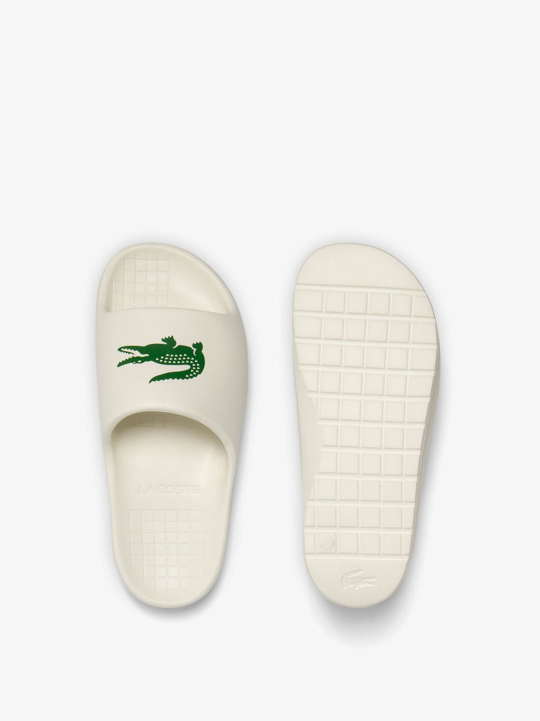 Lacoste flip flops white store