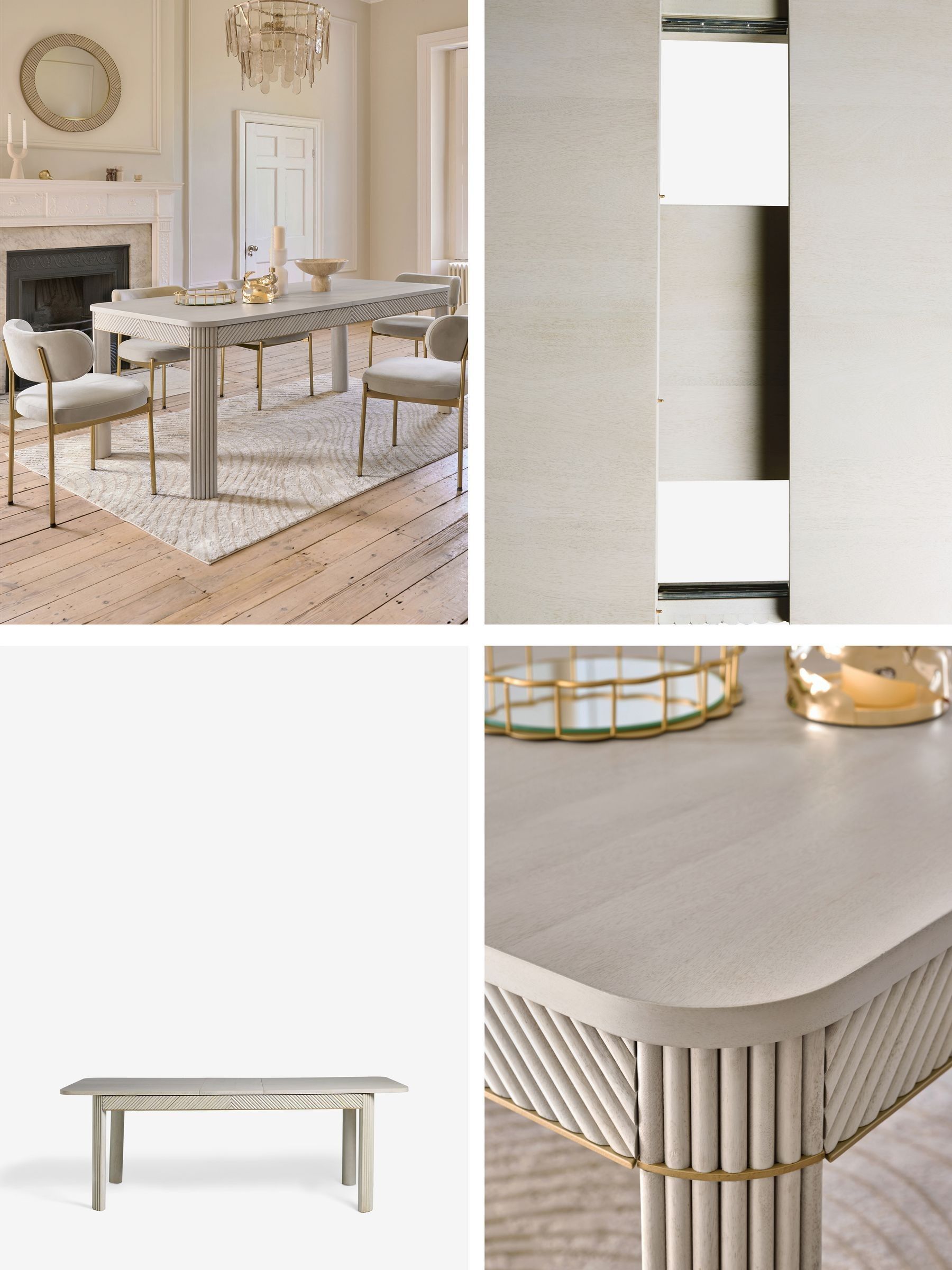 Buy Light Grey 6 to 8 Seater Extendable Dining Table from the Next UK ...