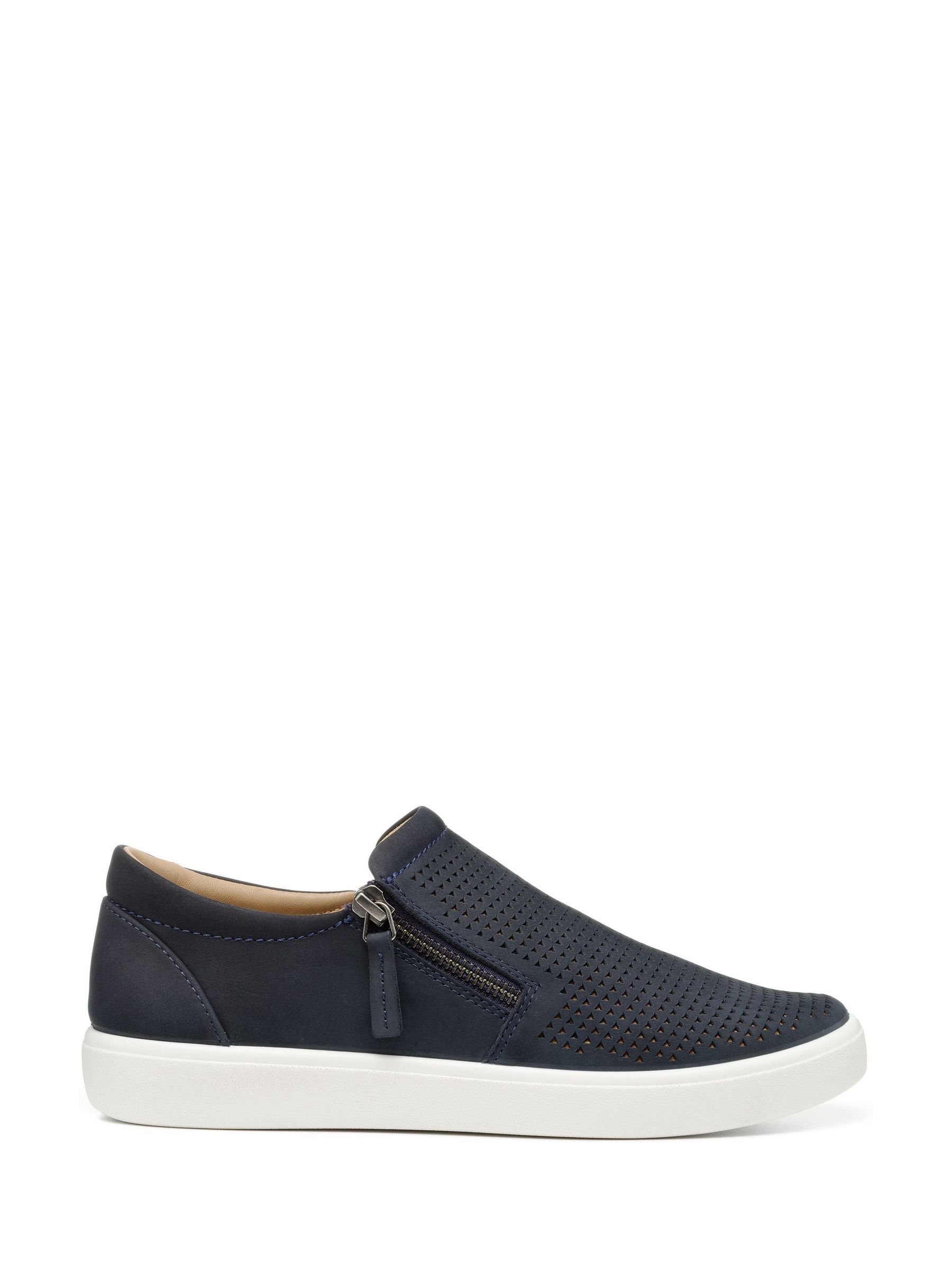 Buy Hotter Blue Wide Fit Daisy Slip-On Zip Shoes from the Next UK ...