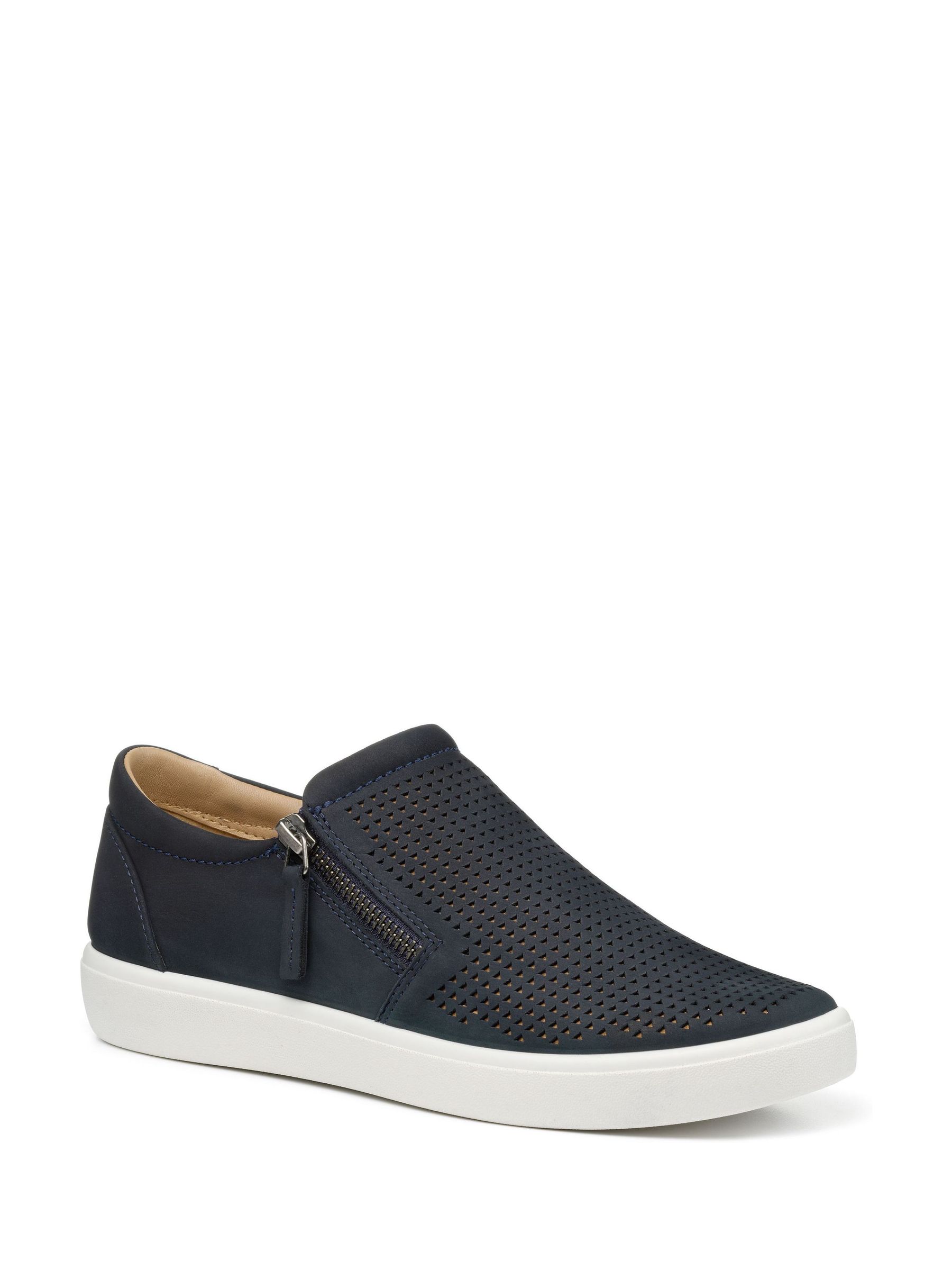 Buy Hotter Blue Wide Fit Daisy Slip-On Zip Shoes from the Next UK ...