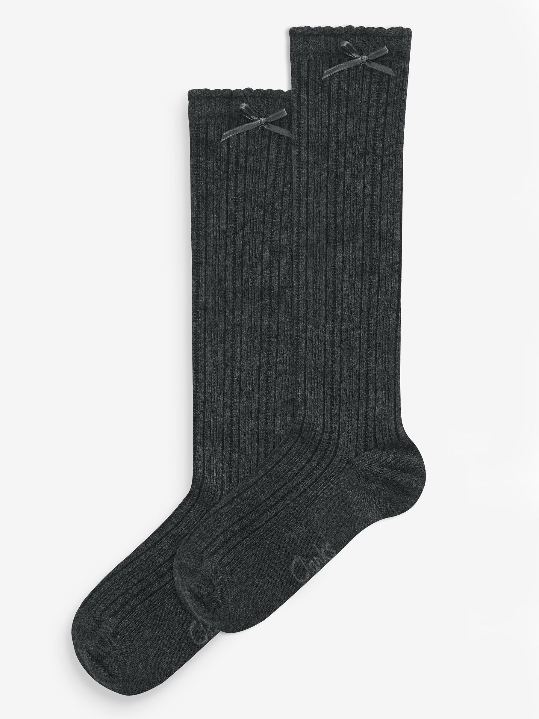 Buy Clarks Grey Knee High School Socks 2 Pack from the Next UK online shop