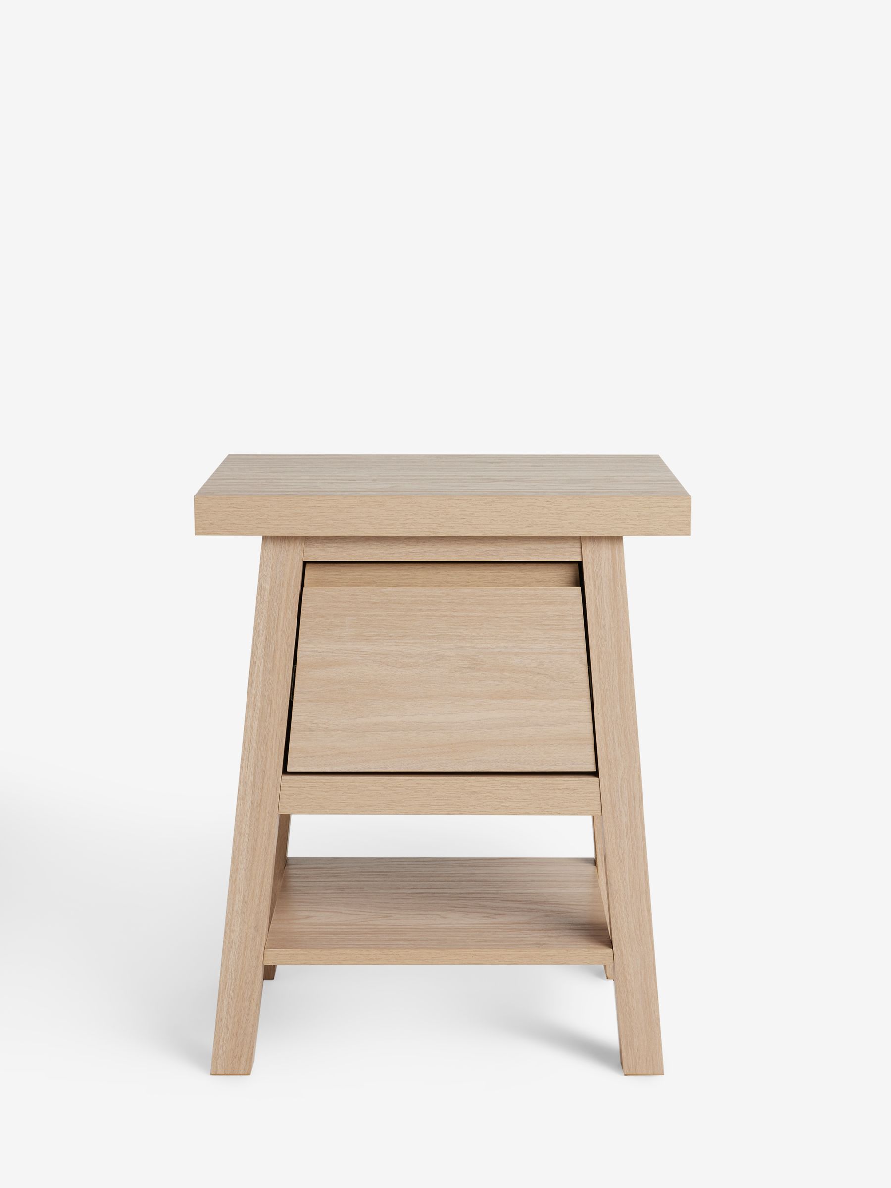 Buy Mid Natural Oti Oak Effect 1 Drawer Bedside Table from the Next UK ...