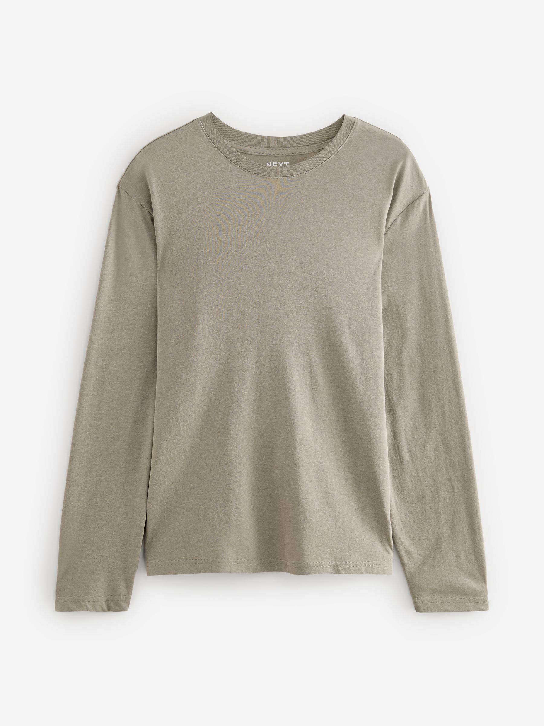 Buy Neutral Marl Regular Fit Long Sleeve Crew Neck T-Shirt from Next ...