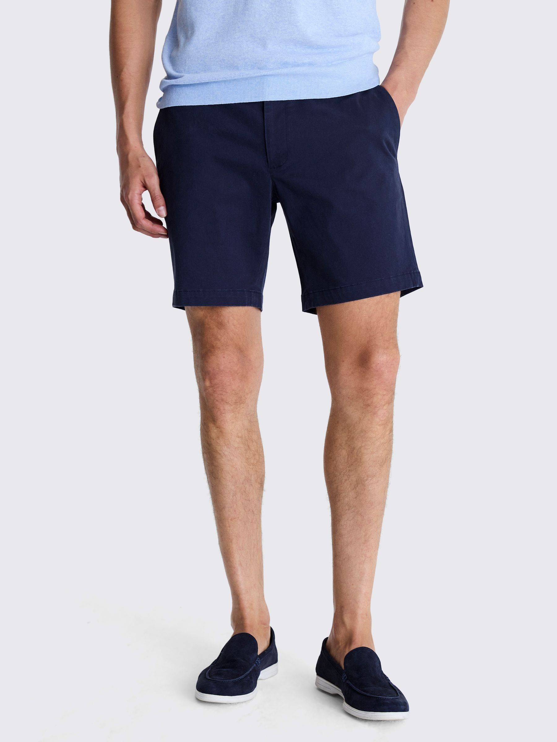 Buy MOSS Blue Slim Fit Stretch Chino Shorts from the Next UK online shop