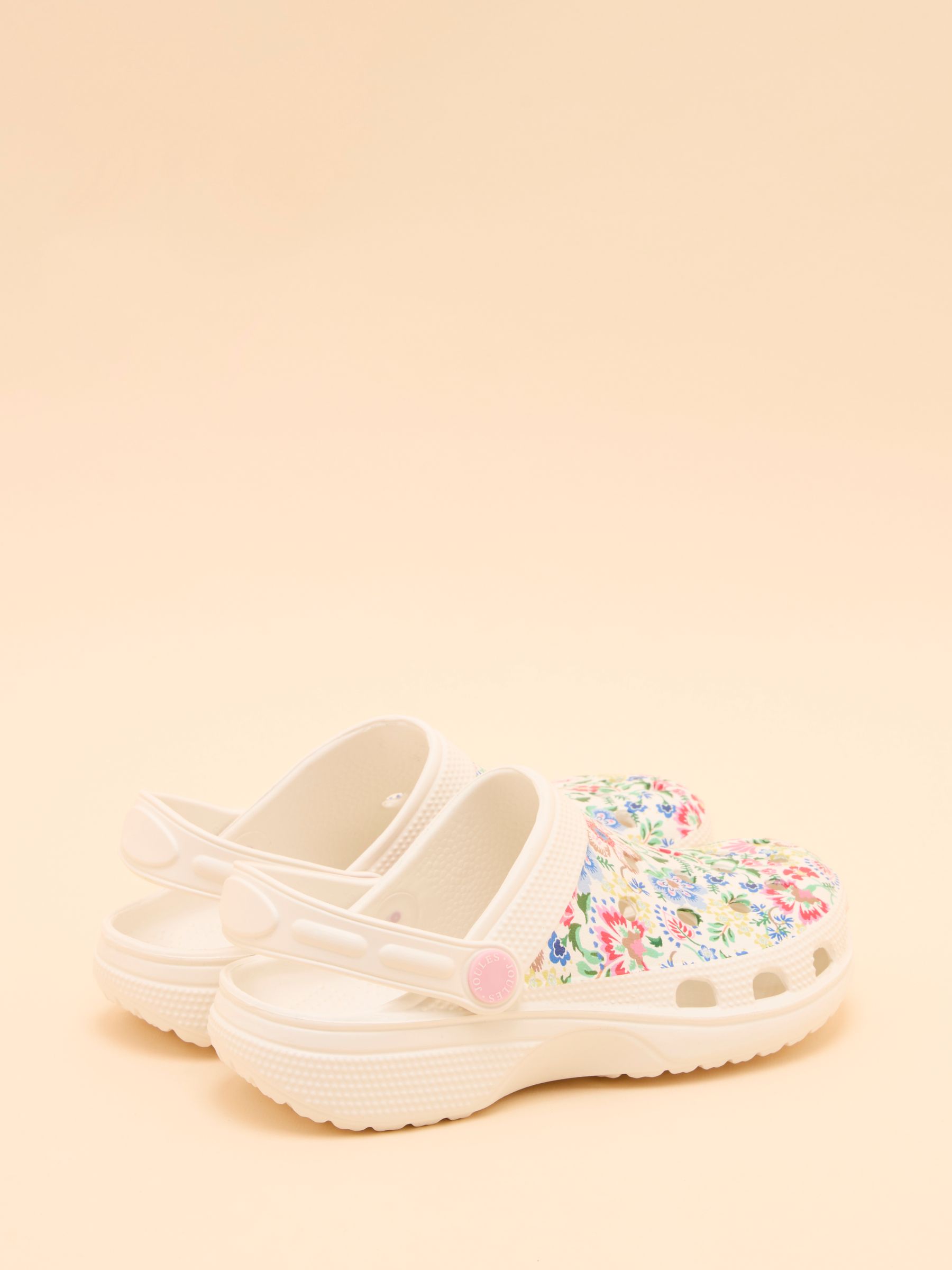 Buy Joules Kids' Poole Cream Floral Slip On Clogs from the Next UK ...