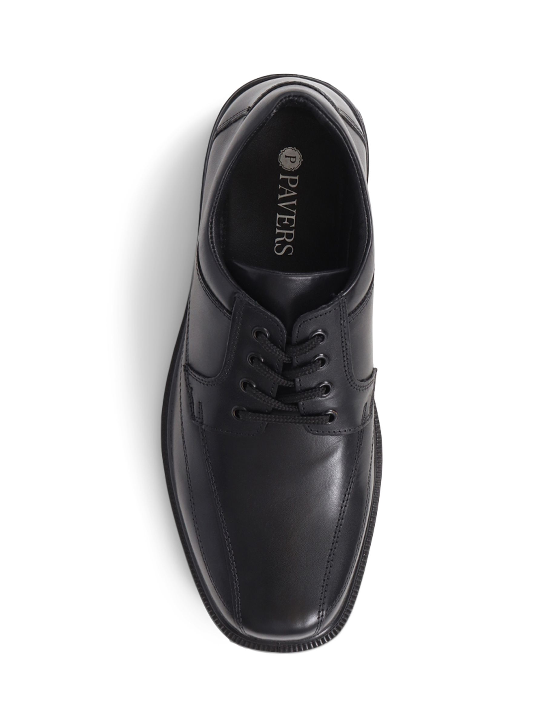 Buy Pavers Black Leather Lace-Up Smart Black Shoes from the Next UK ...