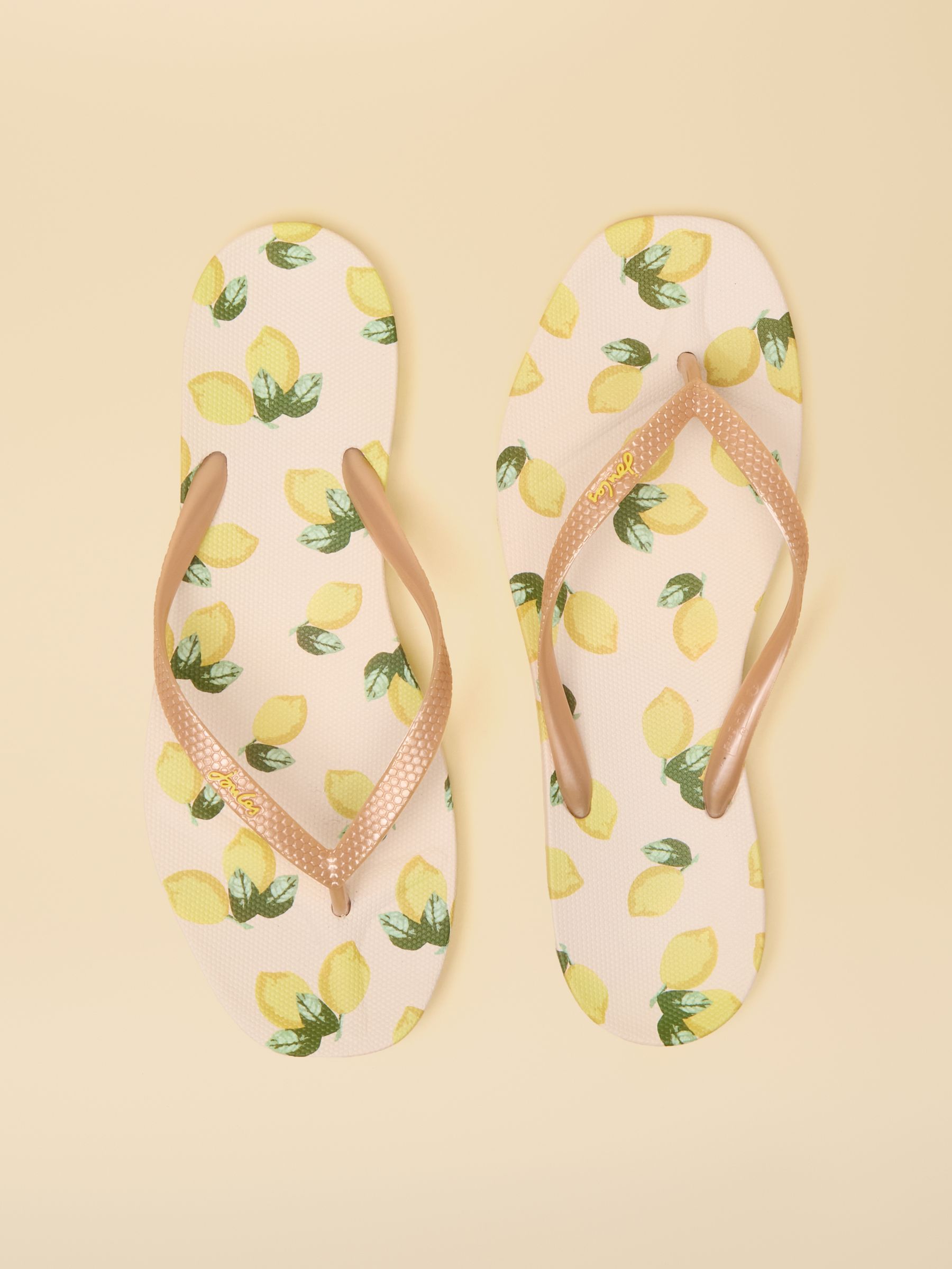 Buy Joules Sunvale Cream Lemon Flip Flops from the Next UK online shop