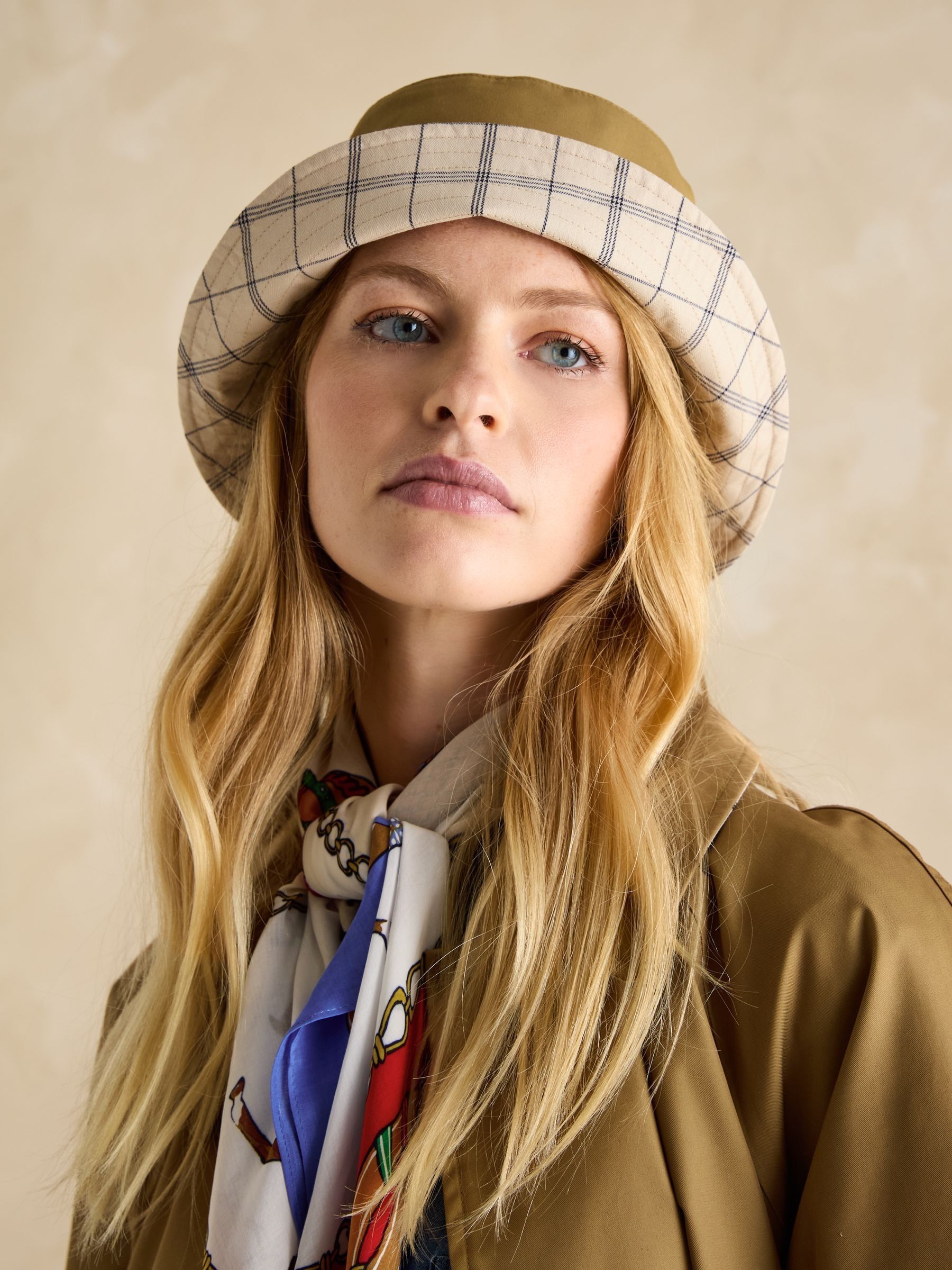 Buy Joules Thurlow Tan Brown Adjustable Waterproof Bucket Hat from the ...