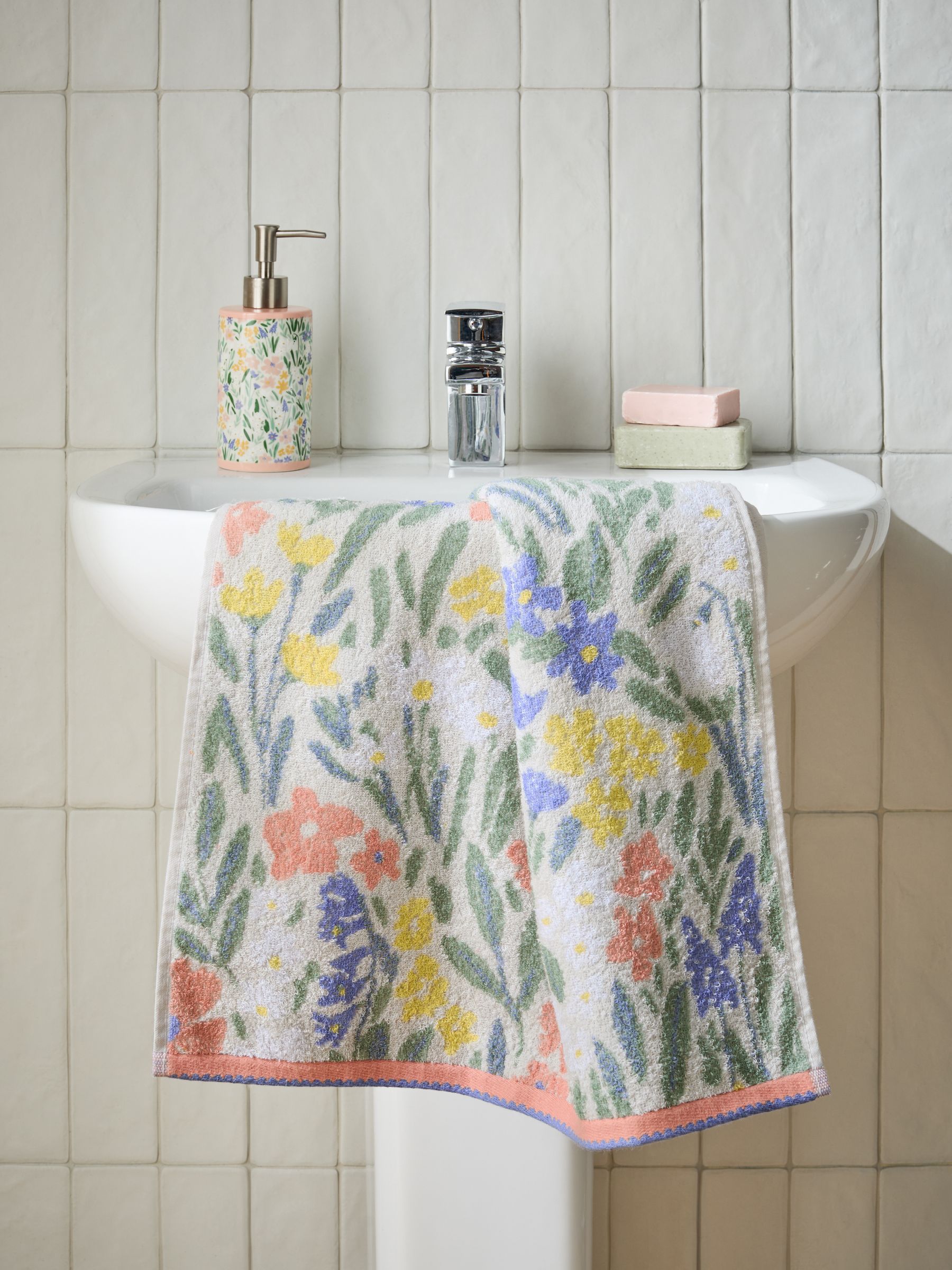 Buy Multi Floral 100% Cotton Towel from the Next UK online shop