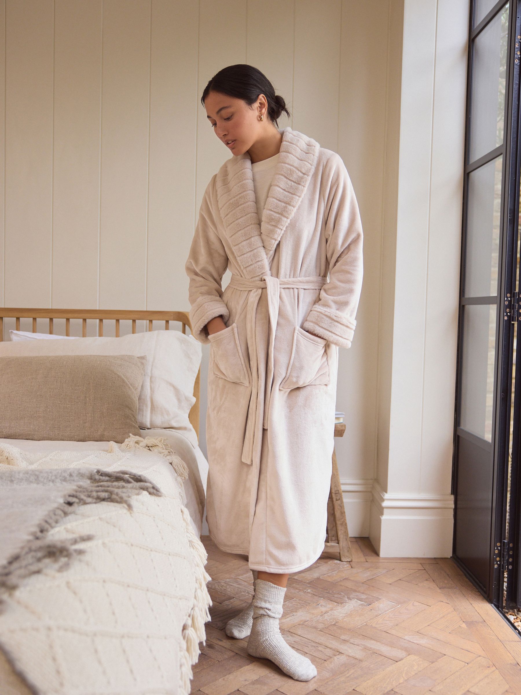 Buy Neutral Supersoft Dressing Gown from the Next UK online shop