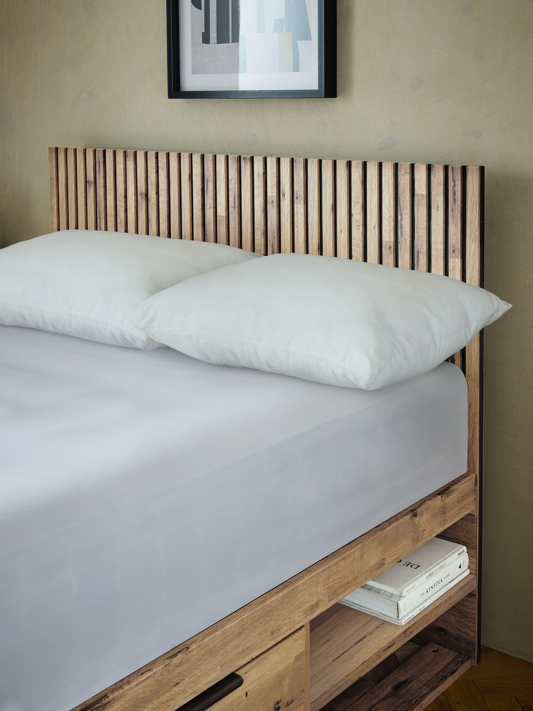 Buy Light Oak Effect Slatted Headboard Bronx Platform Bed Frame with Storage from the Next UK online shop