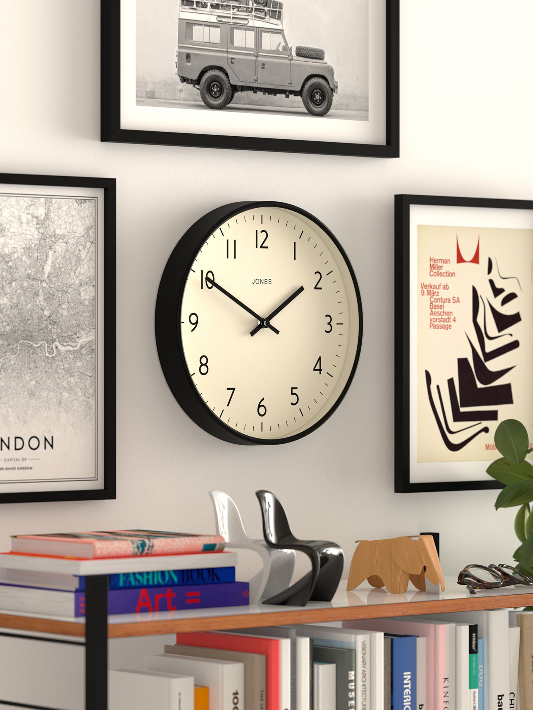 Buy Jones Clocks Black Studio Wall Clock 30cm from the Next UK online shop