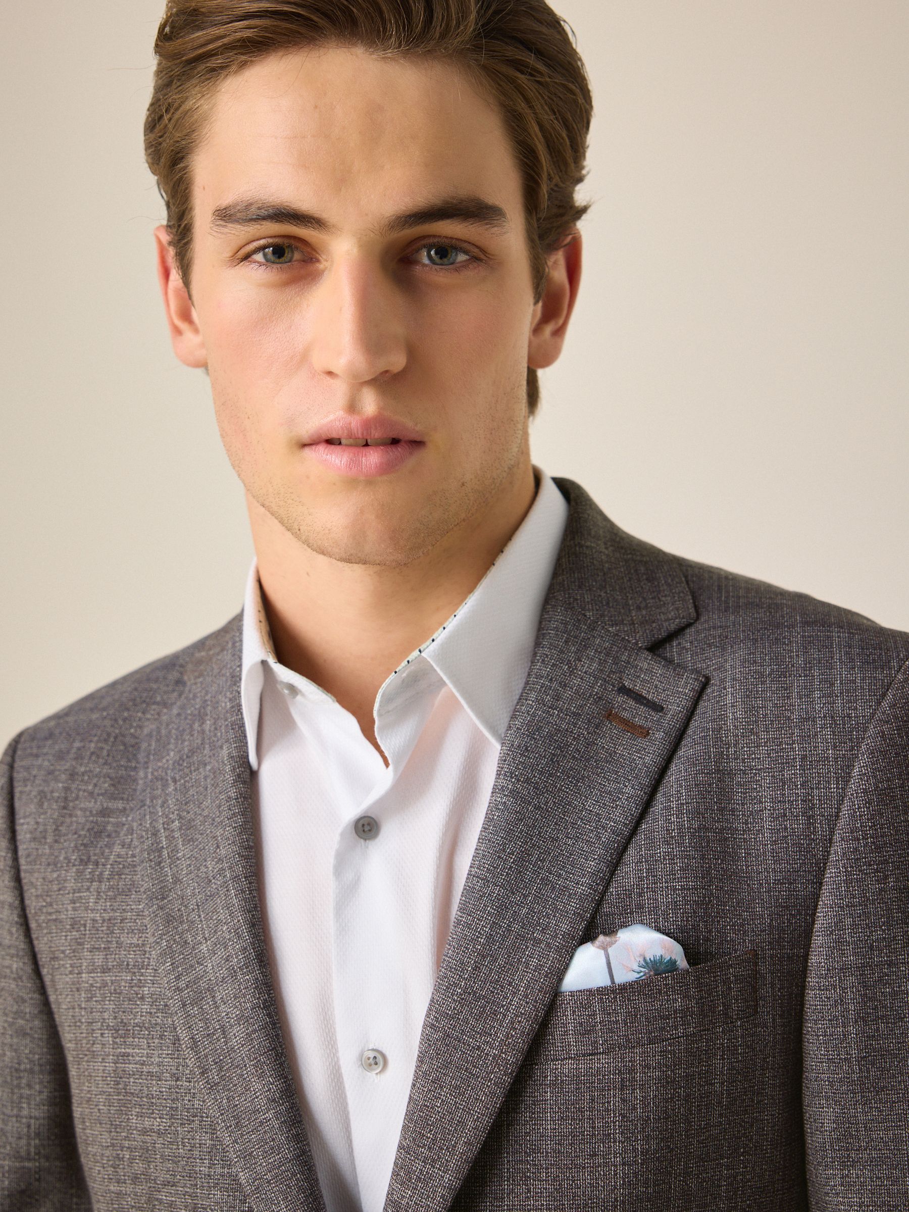 Buy Burgundy Red Regular Fit Trimmed Textured Suit Jacket from the Next ...